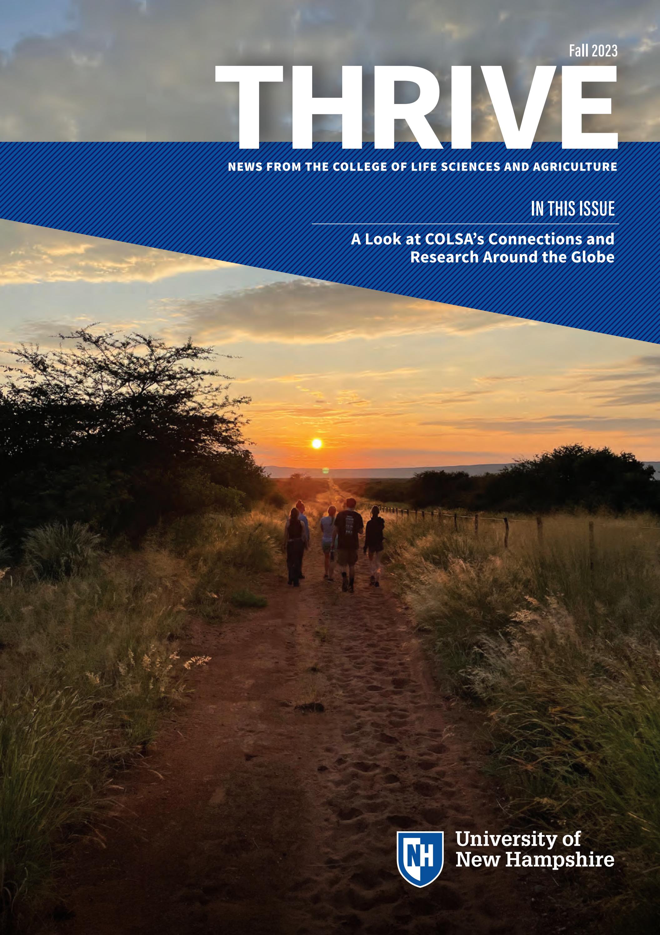 THRIVE Fall 2023 by UNH College of Life Sciences and Agriculture - Issuu