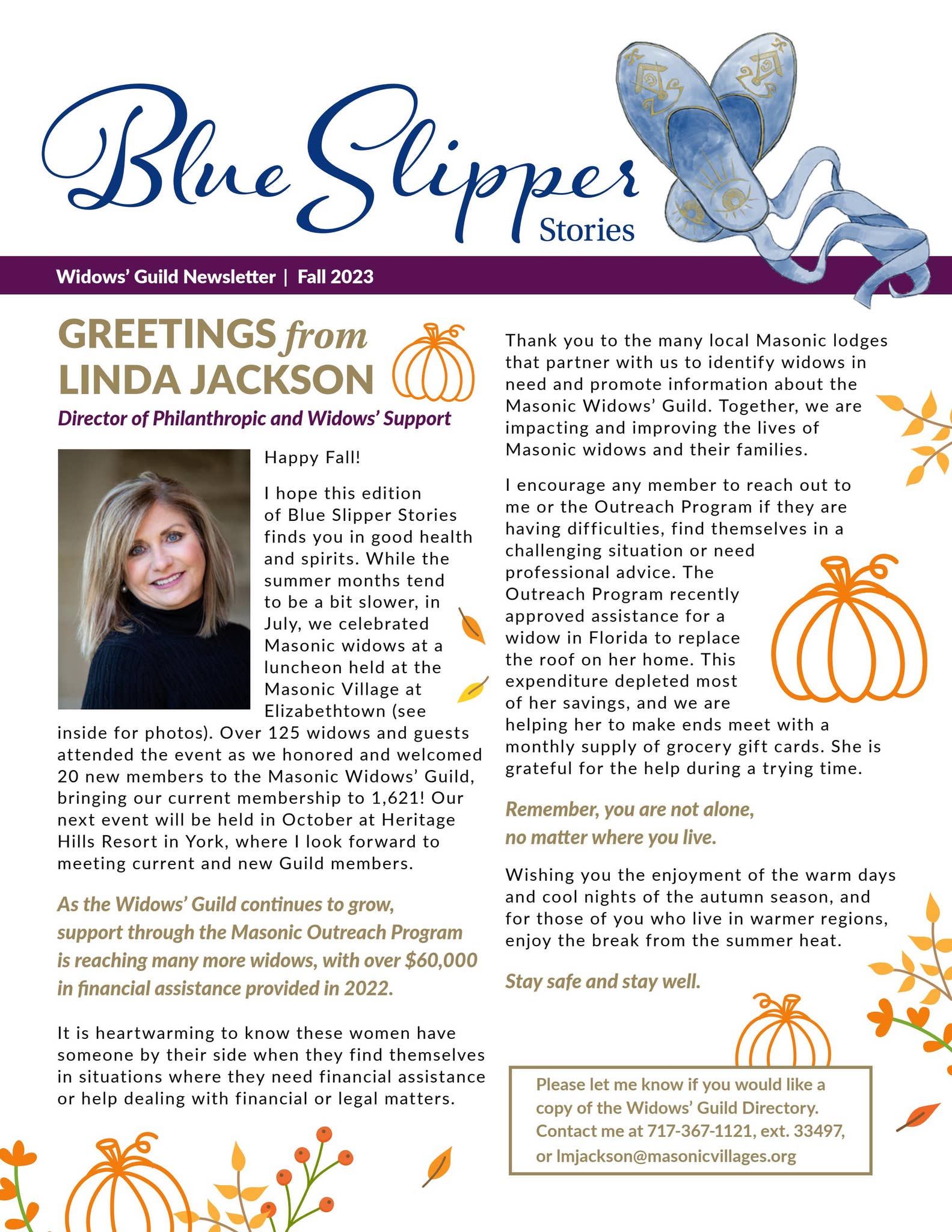 Blue Slipper Stories - Fall, 2023 by Masonic Village - Issuu