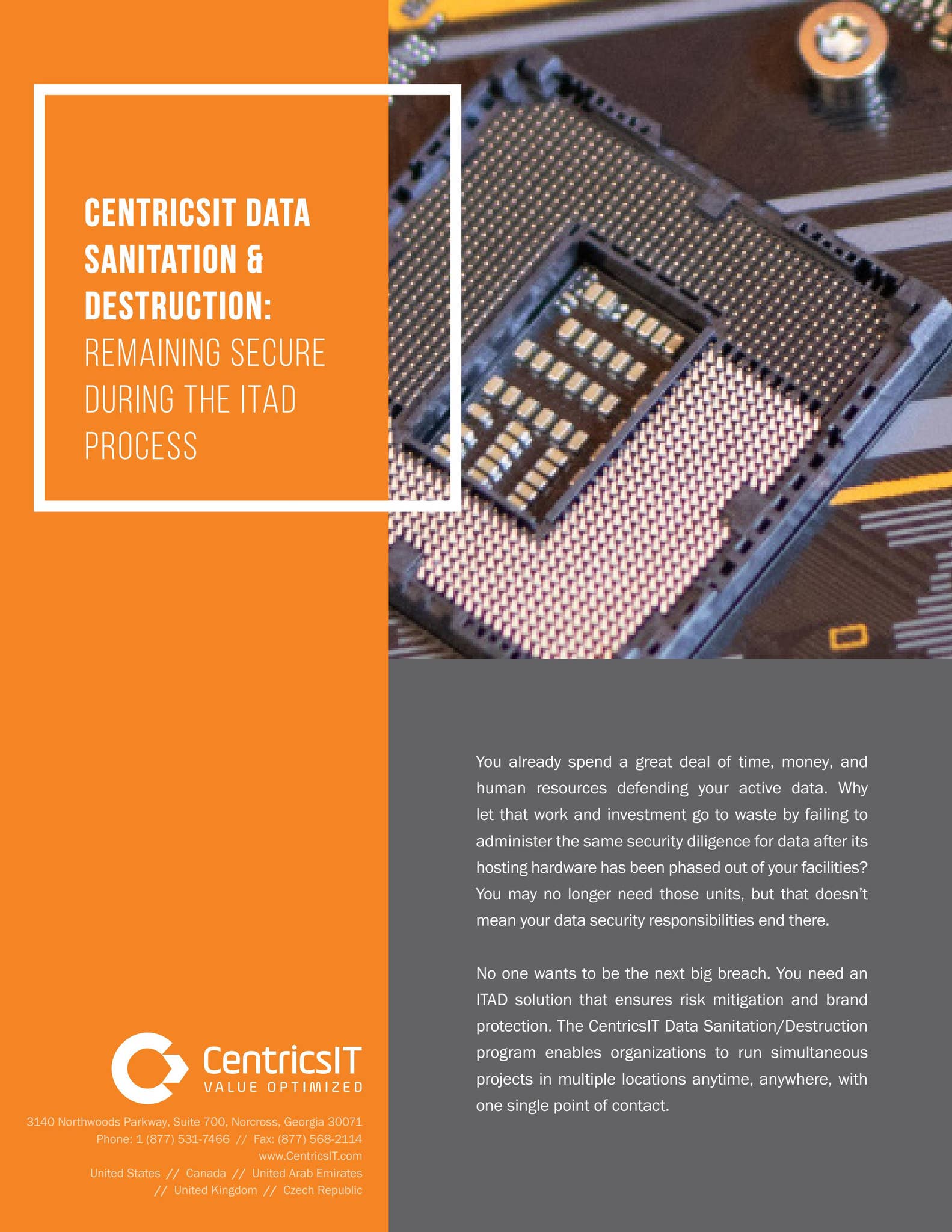 CentricsIT Datasheet: Data Sanitation and Destruction by CentricsIT - Issuu