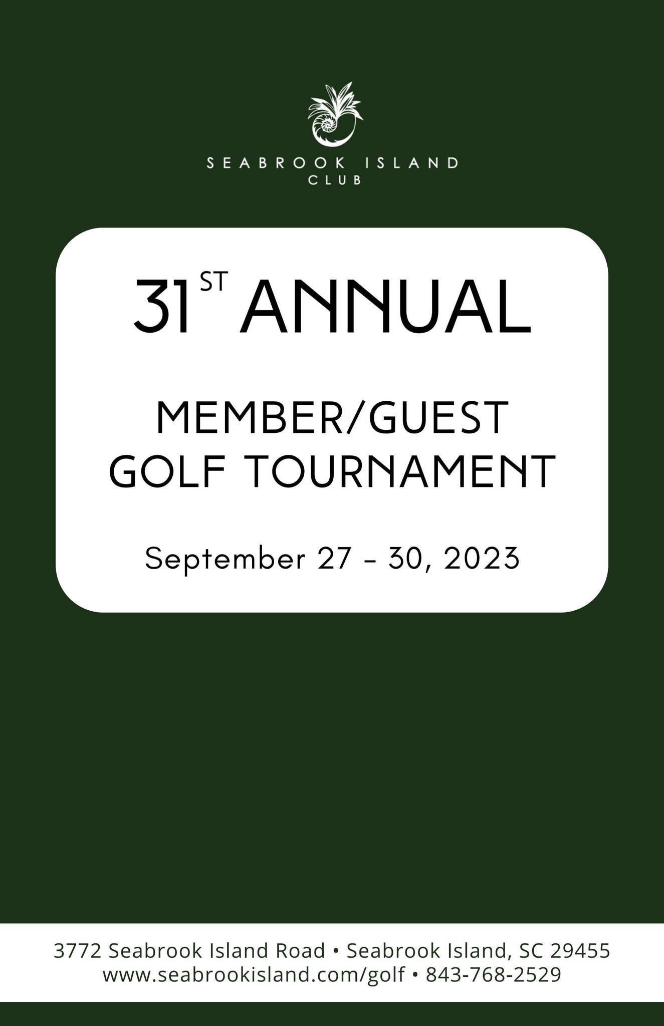 2023 Member Guest Tournament by Seabrook Island Club - Issuu