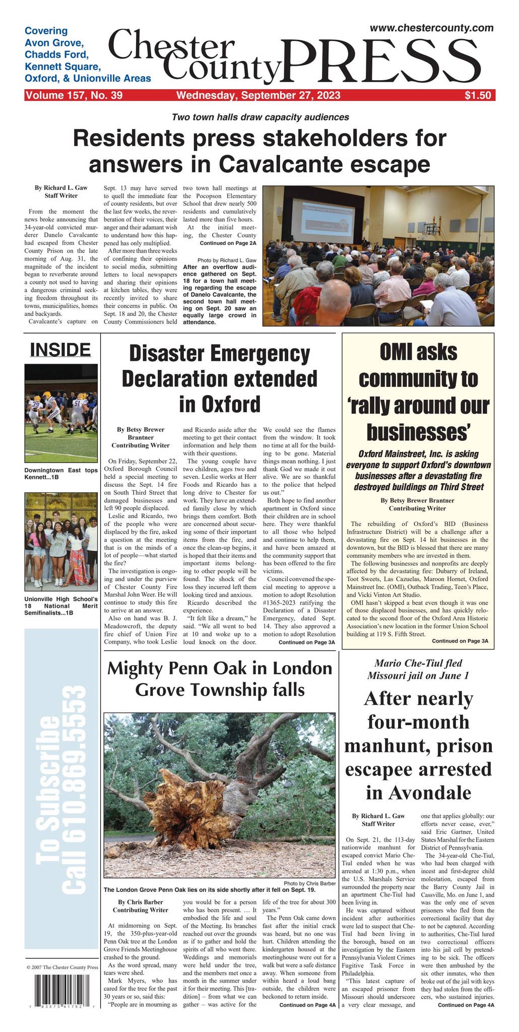 Chester County Press 09-27-2023 Edition by Ad Pro Inc. - Issuu