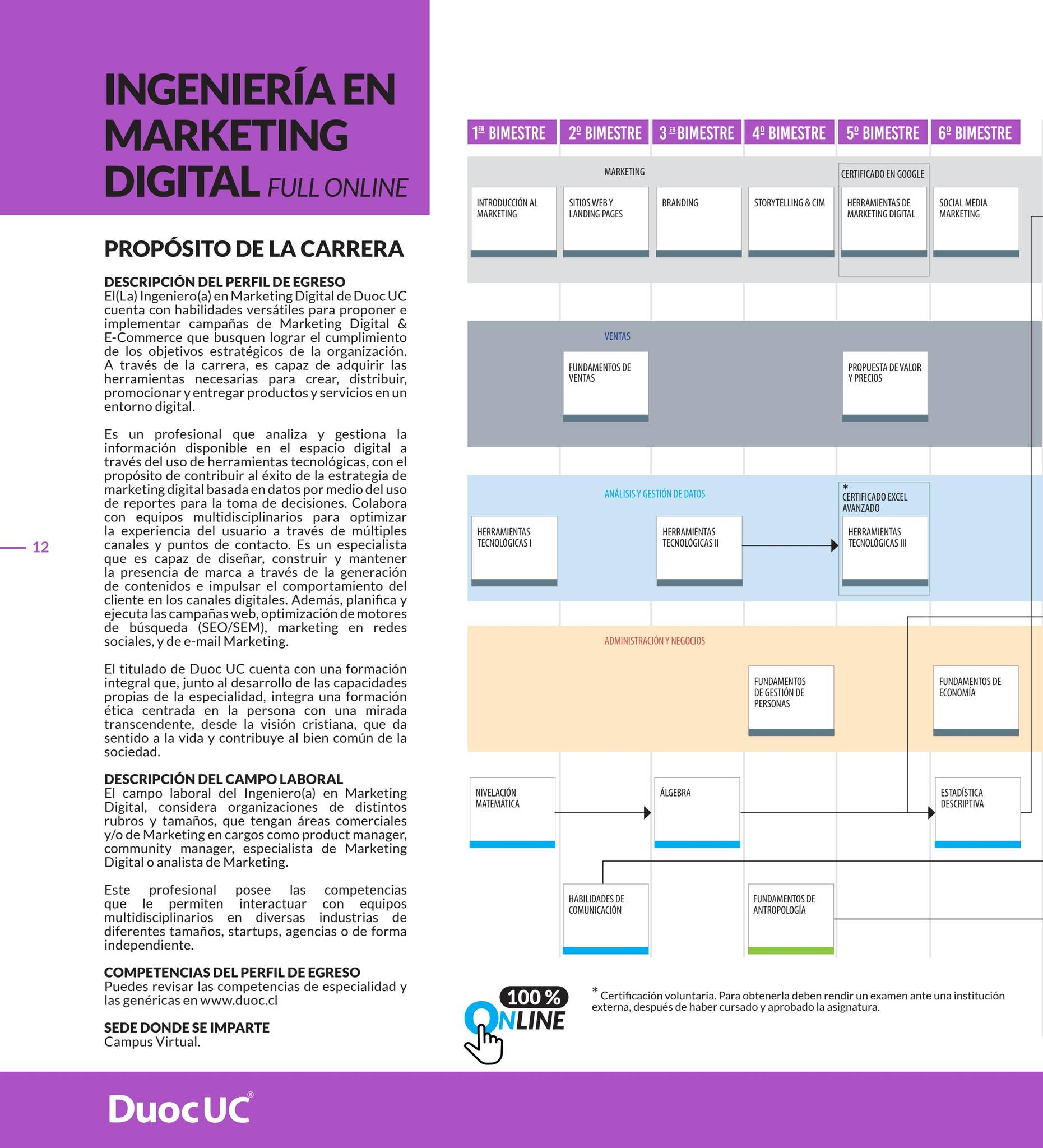 Ingeniería en Marketing Digital - Malla 2024 FOL by Duoc UC - Issuu