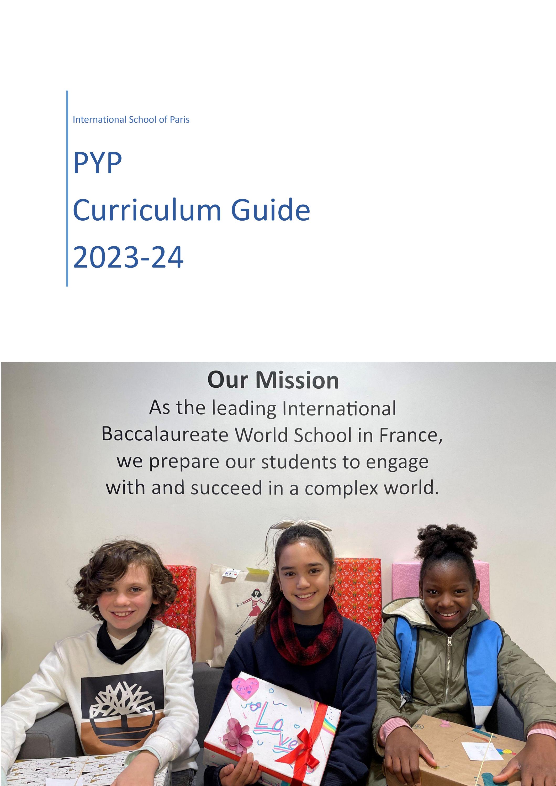 PYP Curriculum Guide, 2023-24 by isparis_official - Issuu