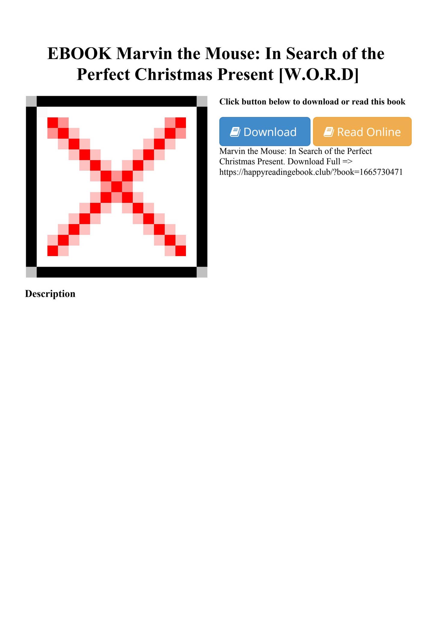 EBOOK Marvin the Mouse In Search of the Perfect Christmas Present [W.O ...