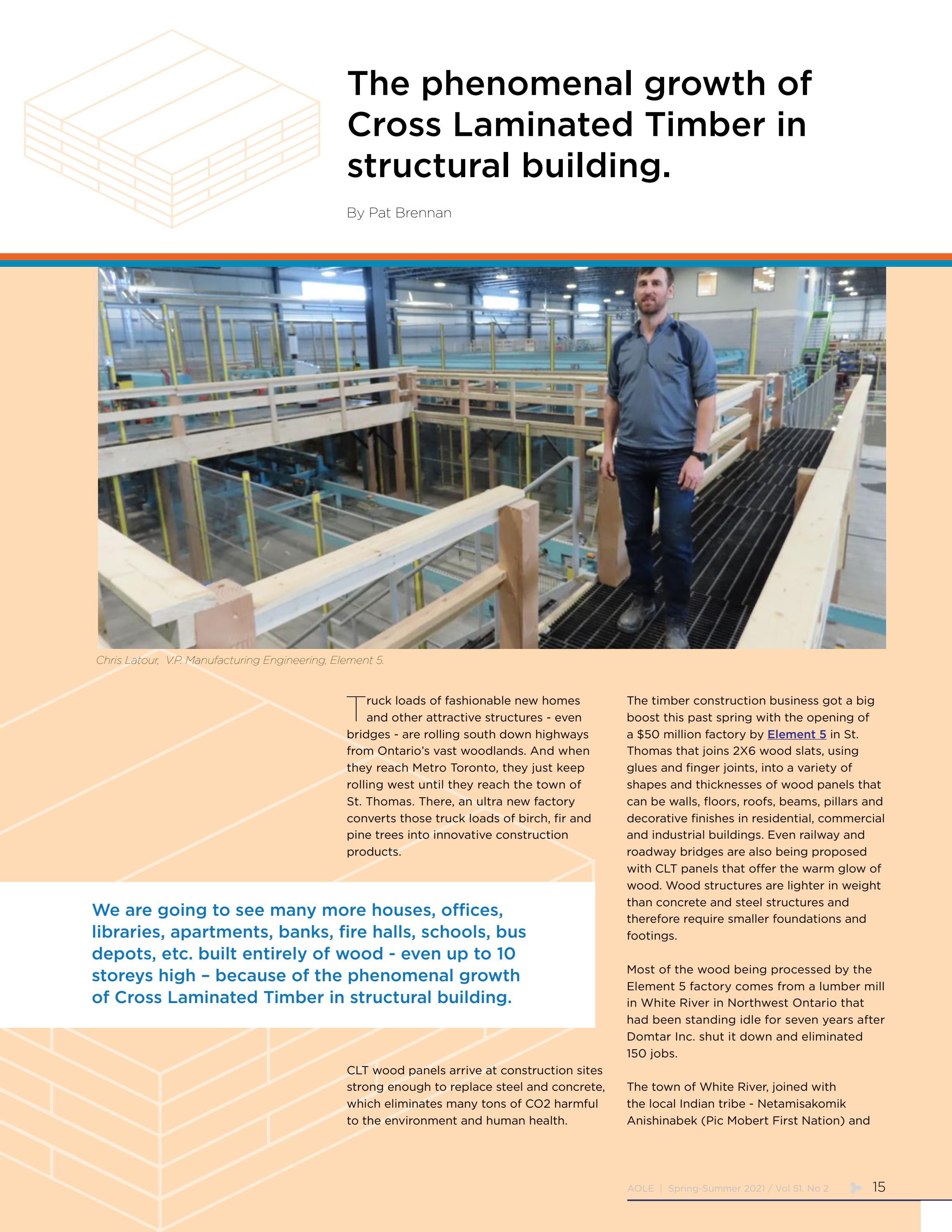 The phenomenal growth of Cross Laminated Timber in structural Building ...
