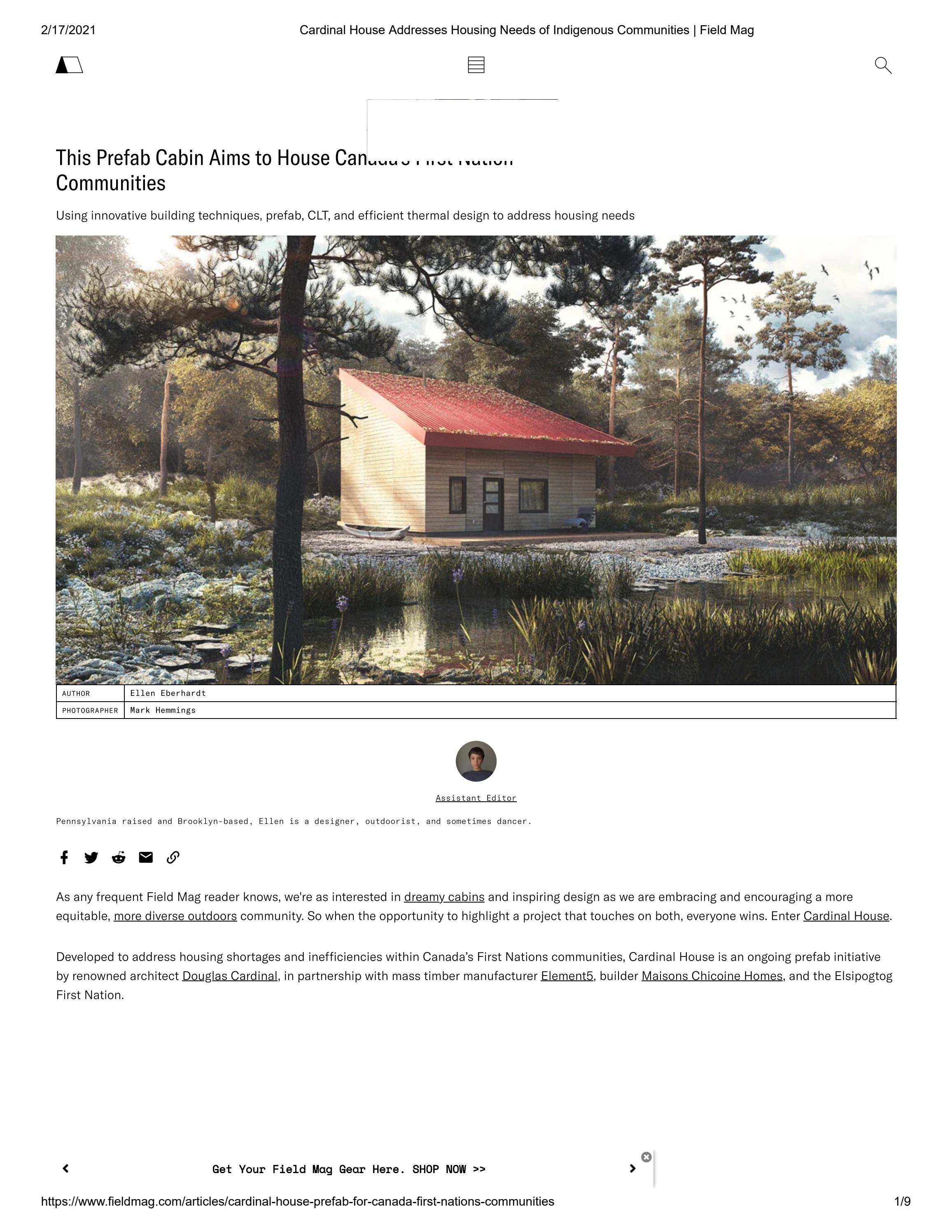 This Prefab Cabin Aims to House Canada's First Nation Communities ...