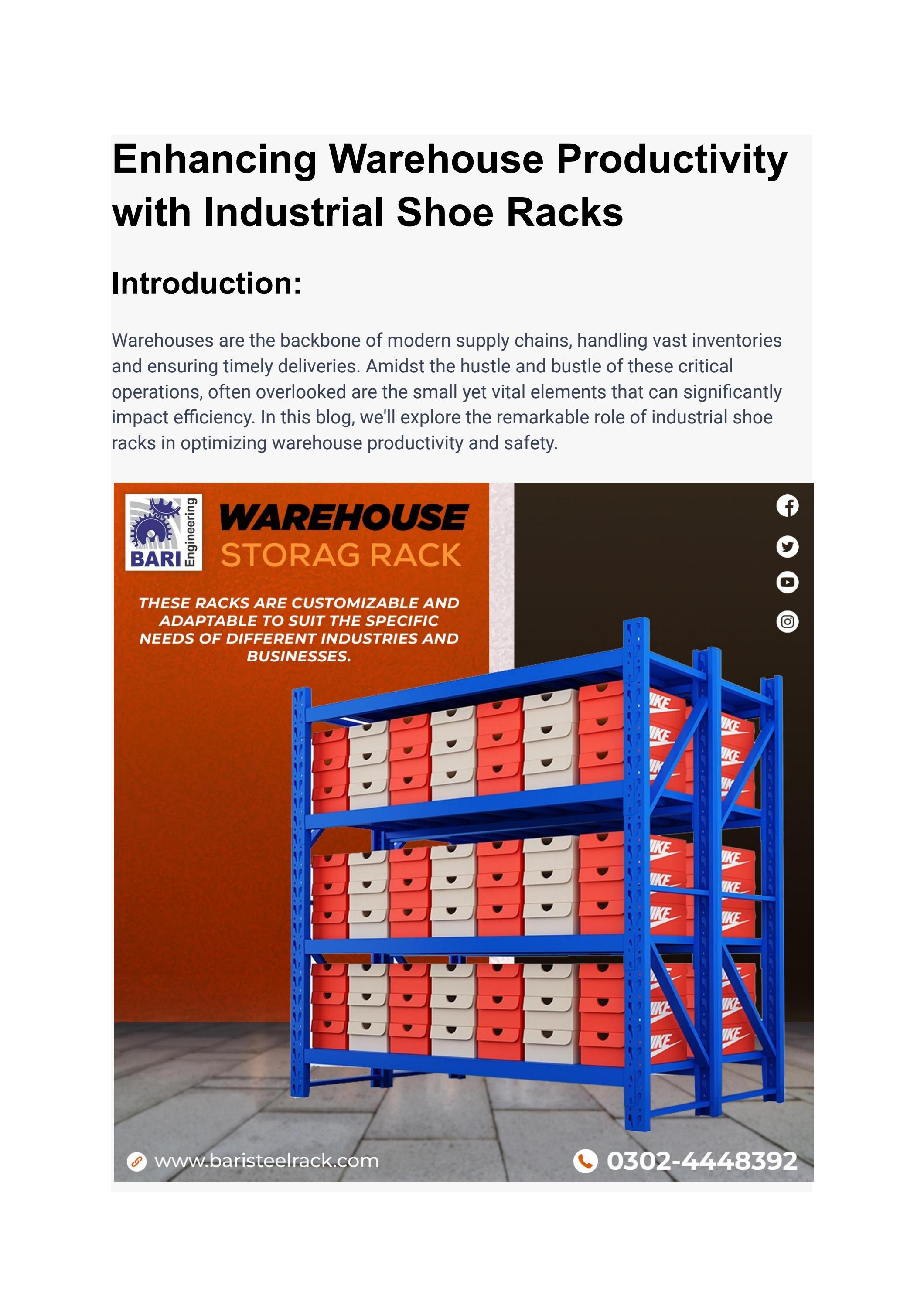 Warehouse Shoes Rack | Bulk Storage Rack | Heavy Duty Rack | Industrial ...