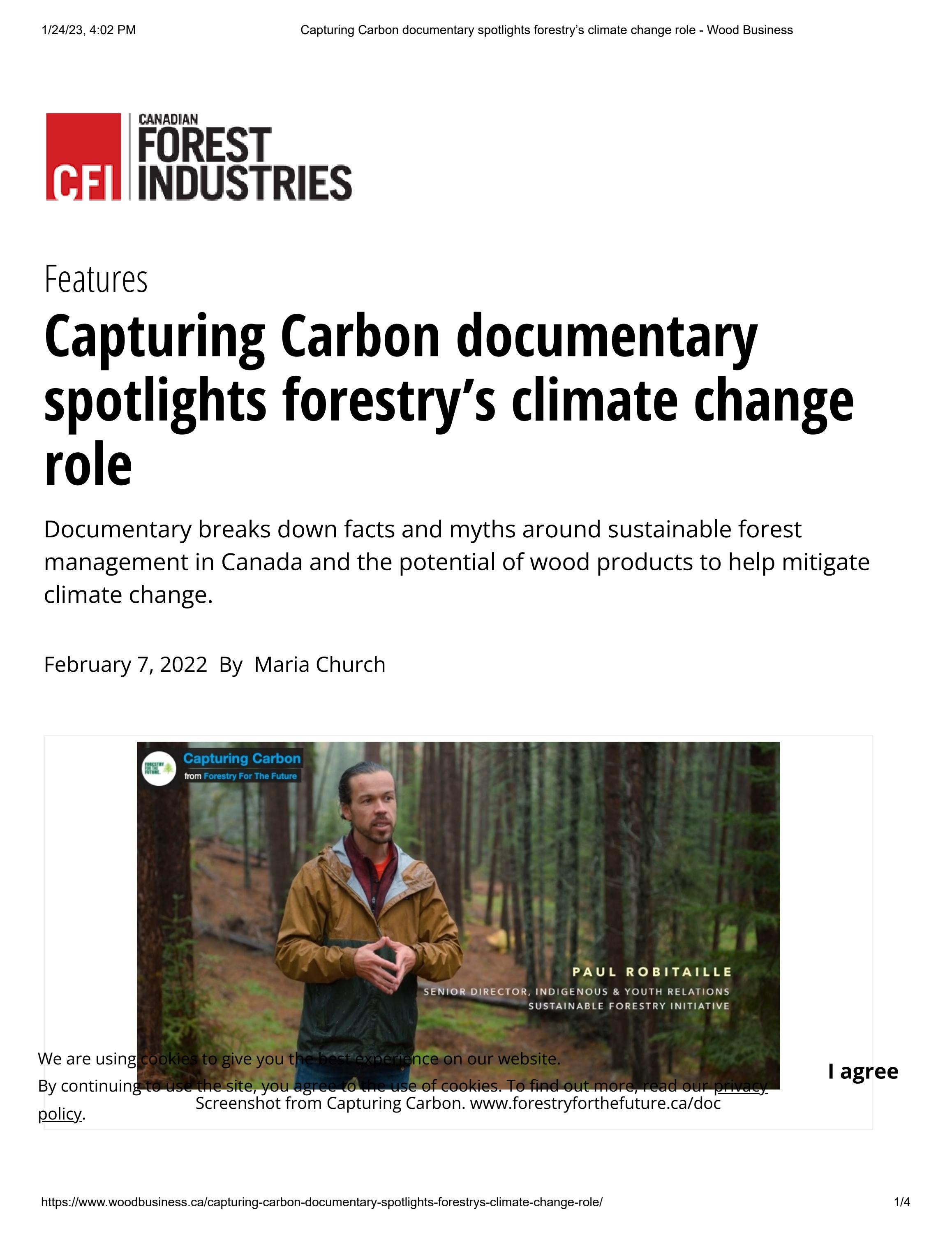 Capturing Carbon documentary spotlights forestry’s climate change role ...