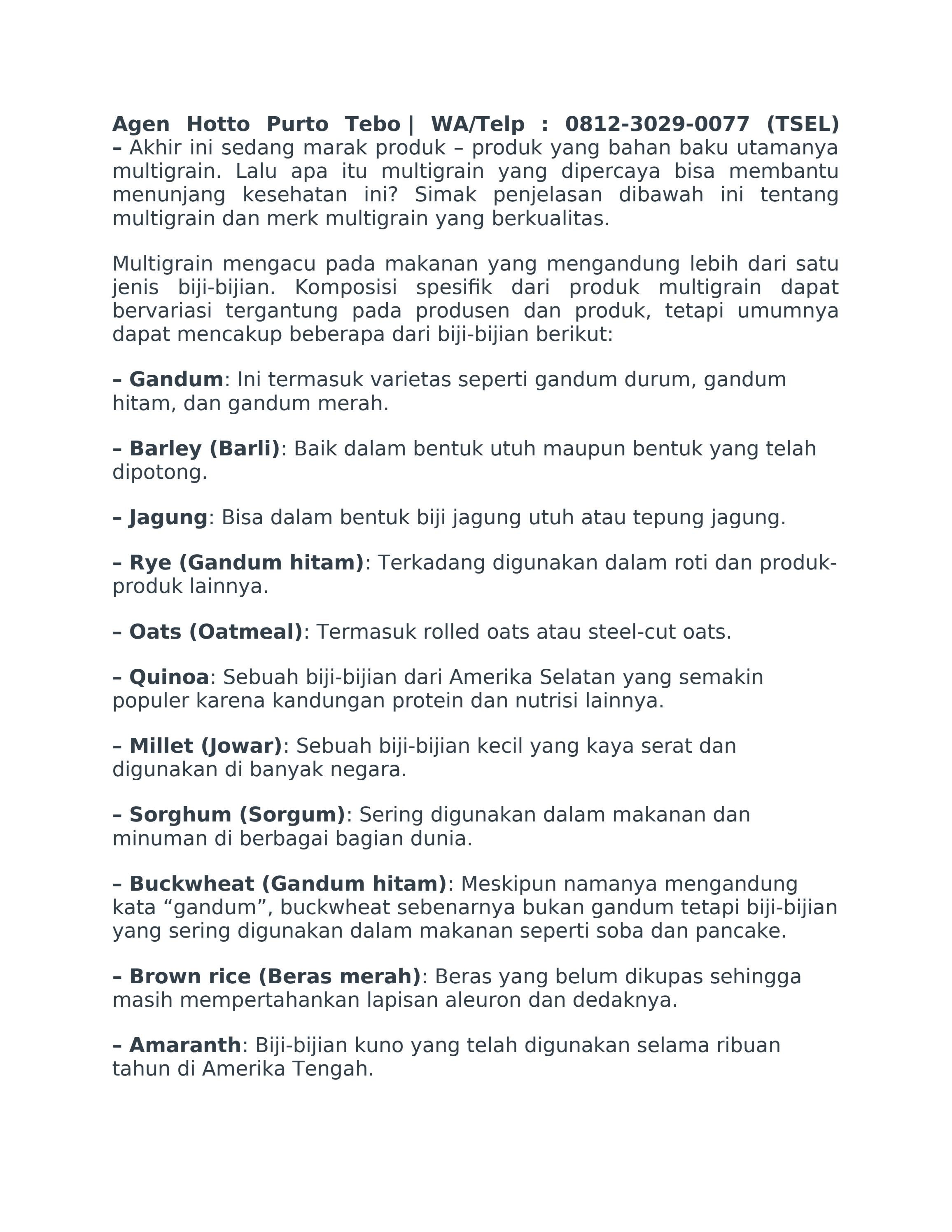 Agen Hotto Purto Tebo | WA/Telp : 0812-3029-0077 (TSEL) by Cipa - Issuu