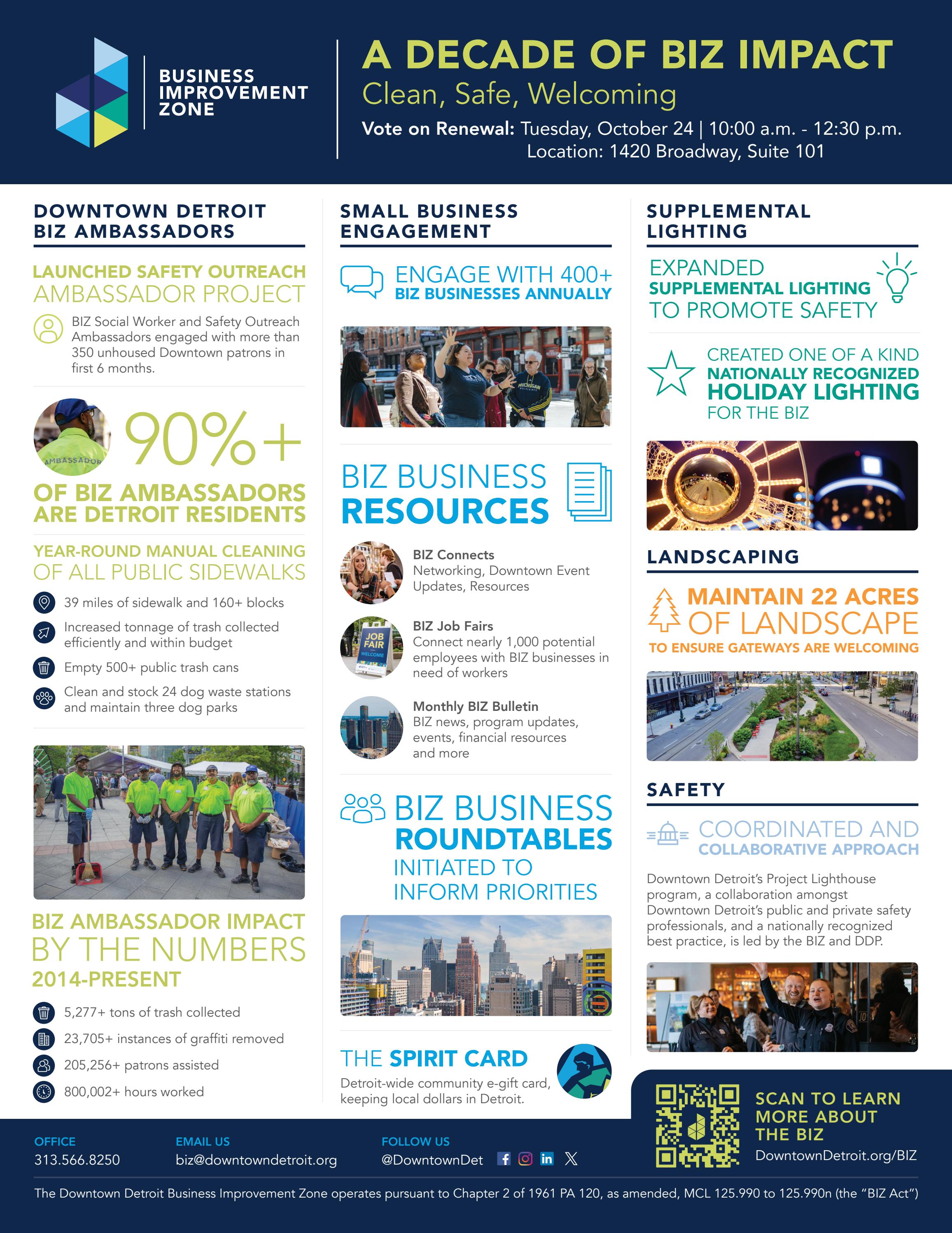 Downtown Detroit Business Improvement Zone (BIZ): A Decade of Impact by ...