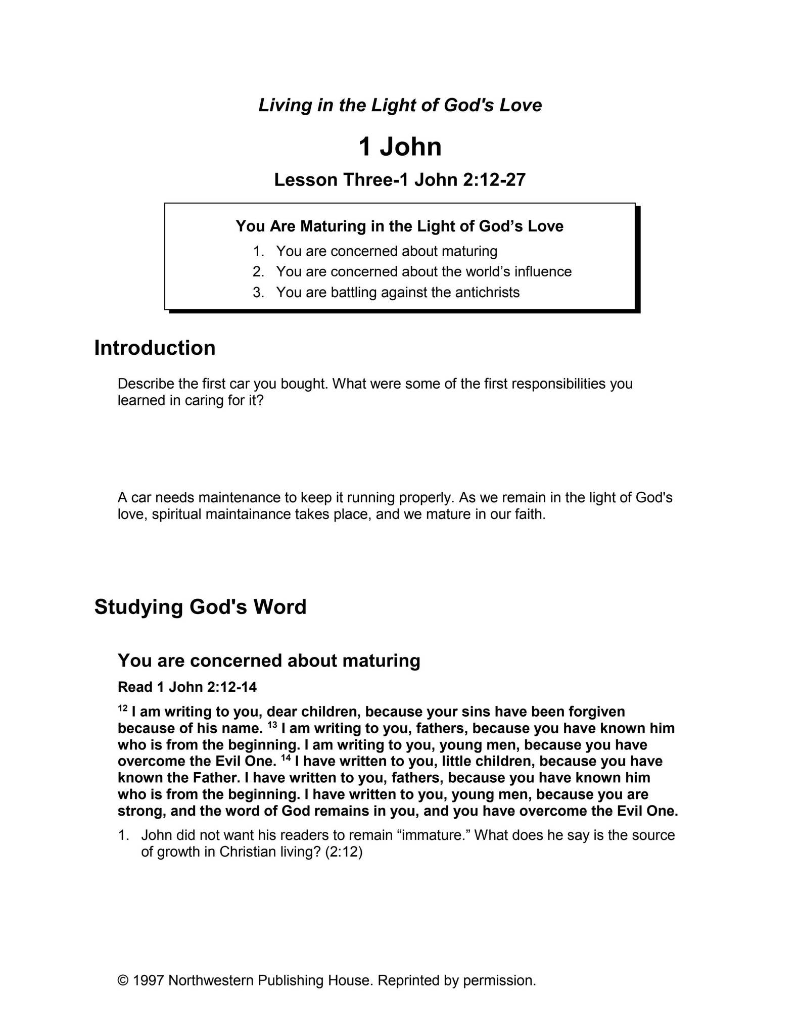 1 John Lesson 3 by gracelutheransaz - Issuu