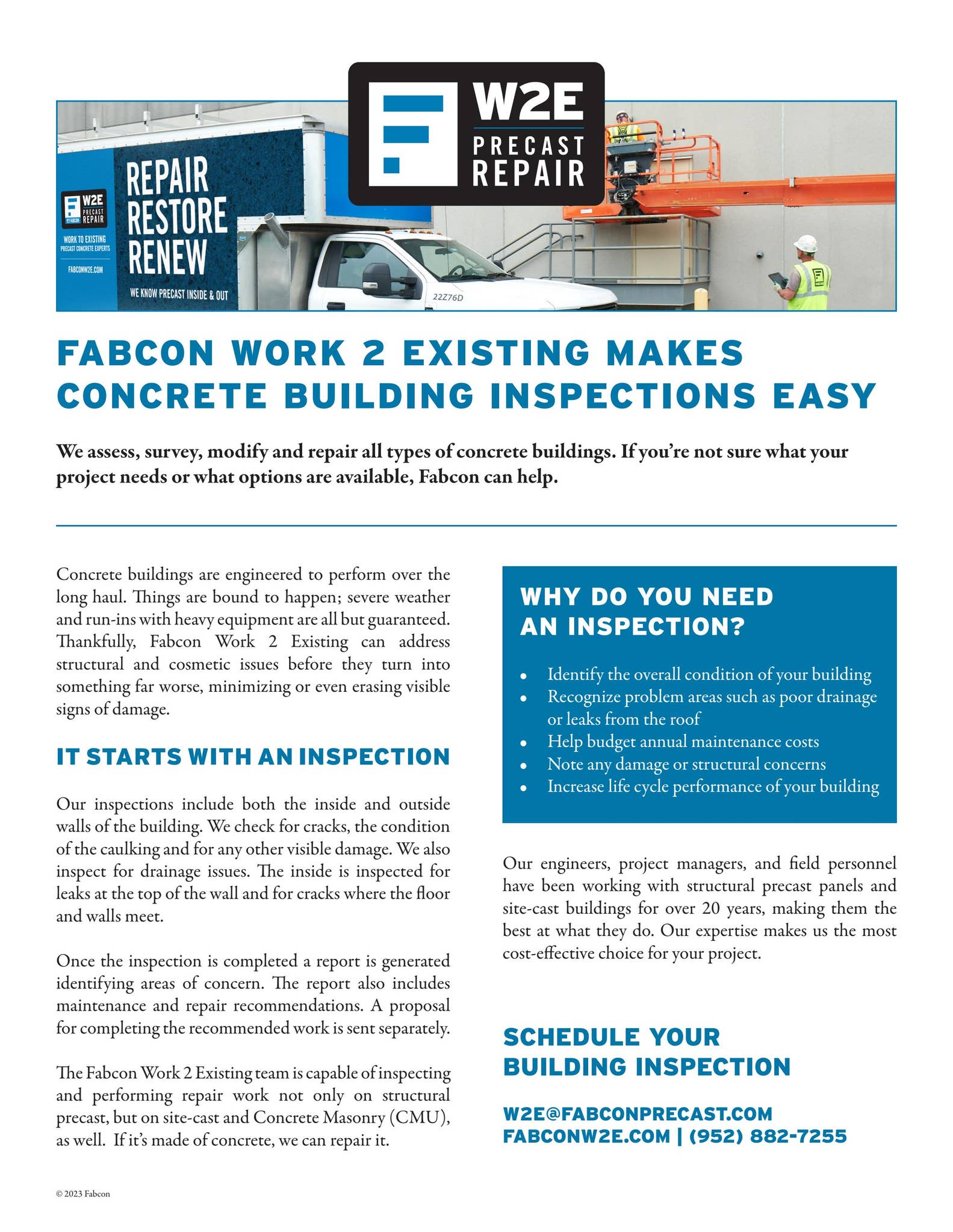 Fabcon Work 2 Existing Makes Concrete Building Inspections Easy by ...