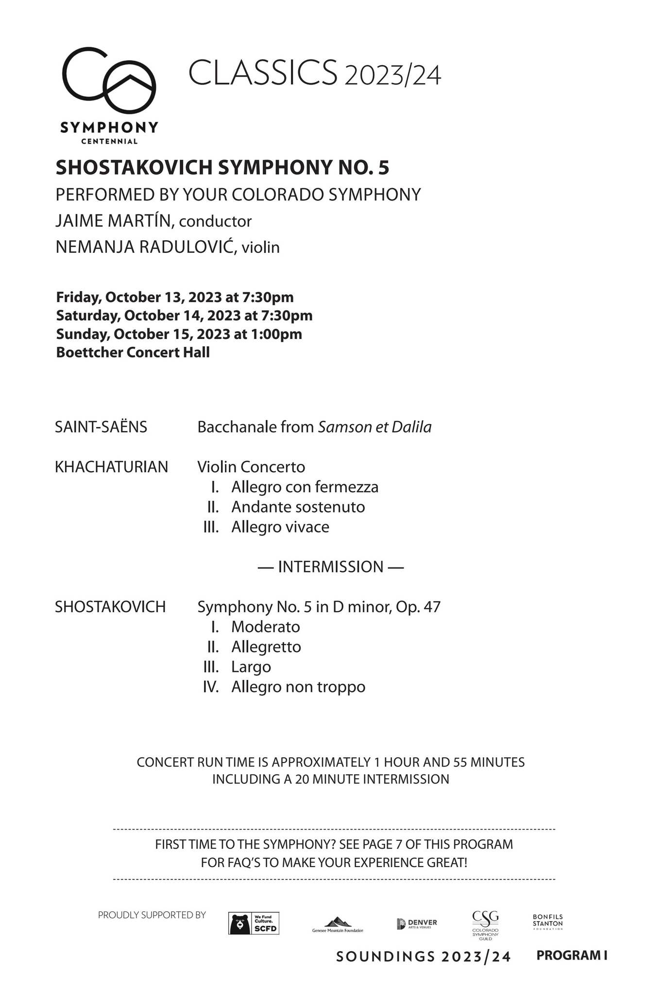 Program Notes: Shostakovich Symphony No. 5 by Colorado Symphony - Issuu