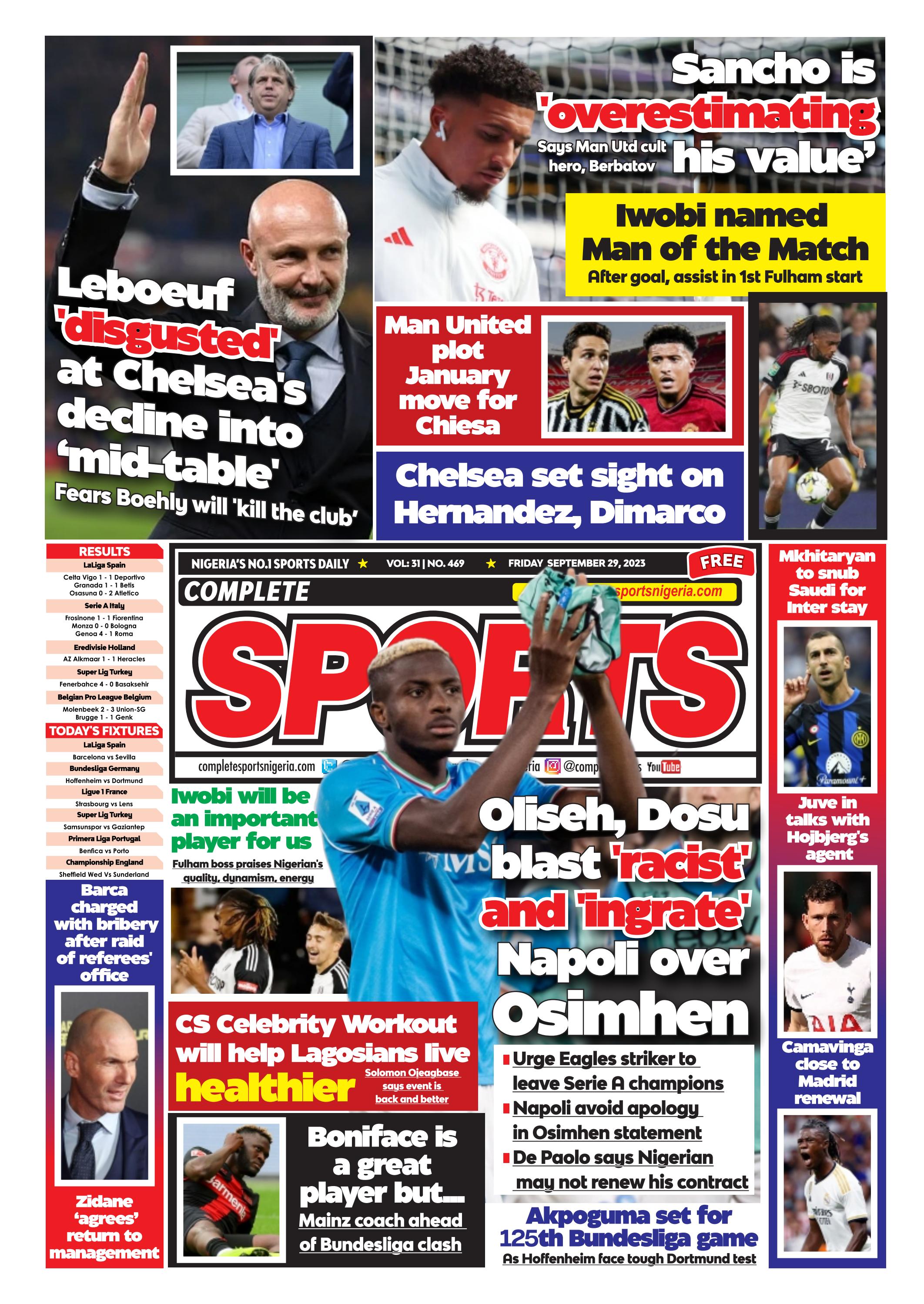 COMPLETE SPORTS - FRIDAY, SEP 29, 2023 by Complete Sports - Issuu