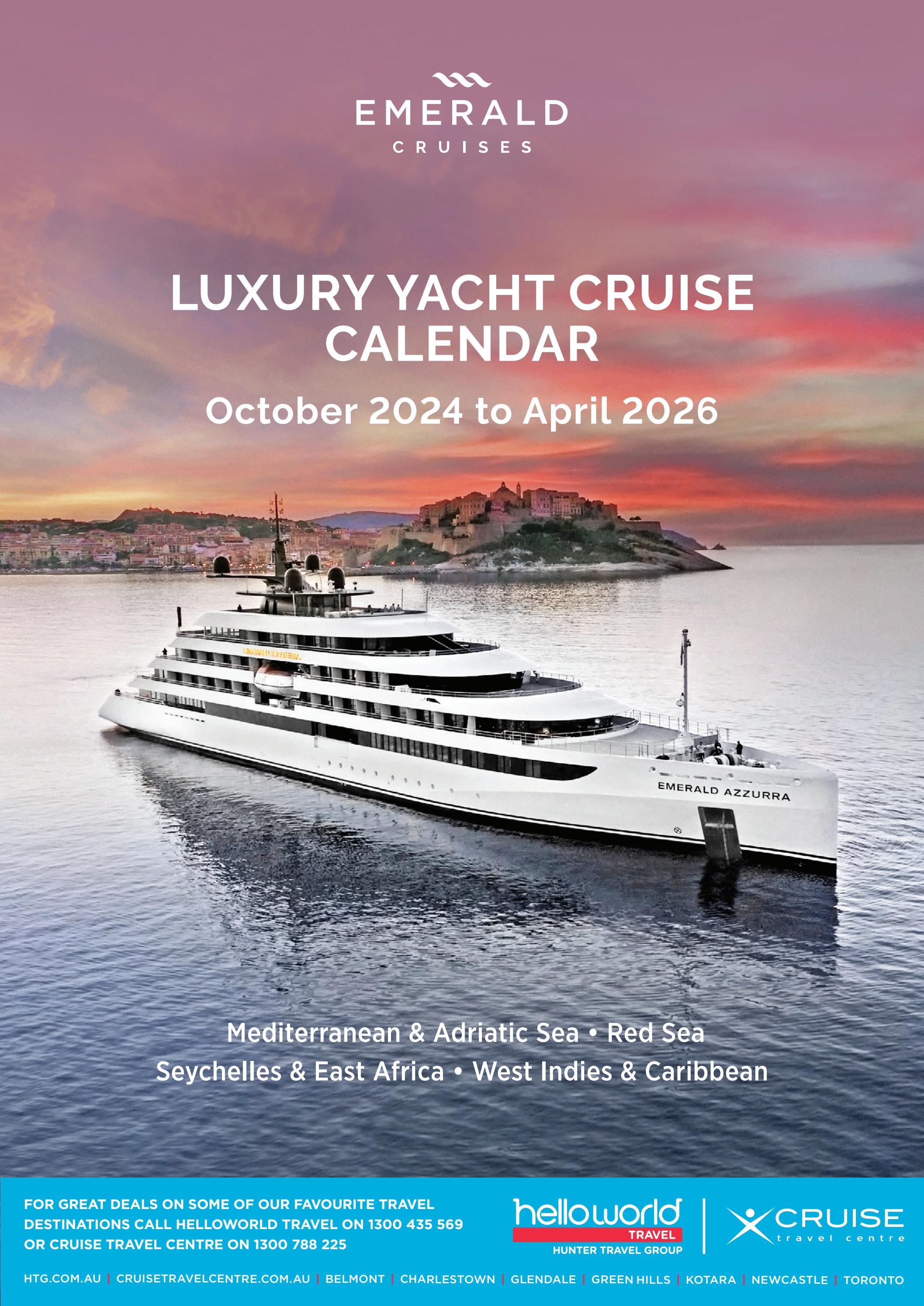 Emerald Luxury Yacht Cruise Calendar 2024-2026 Hunter Travel Group by ...