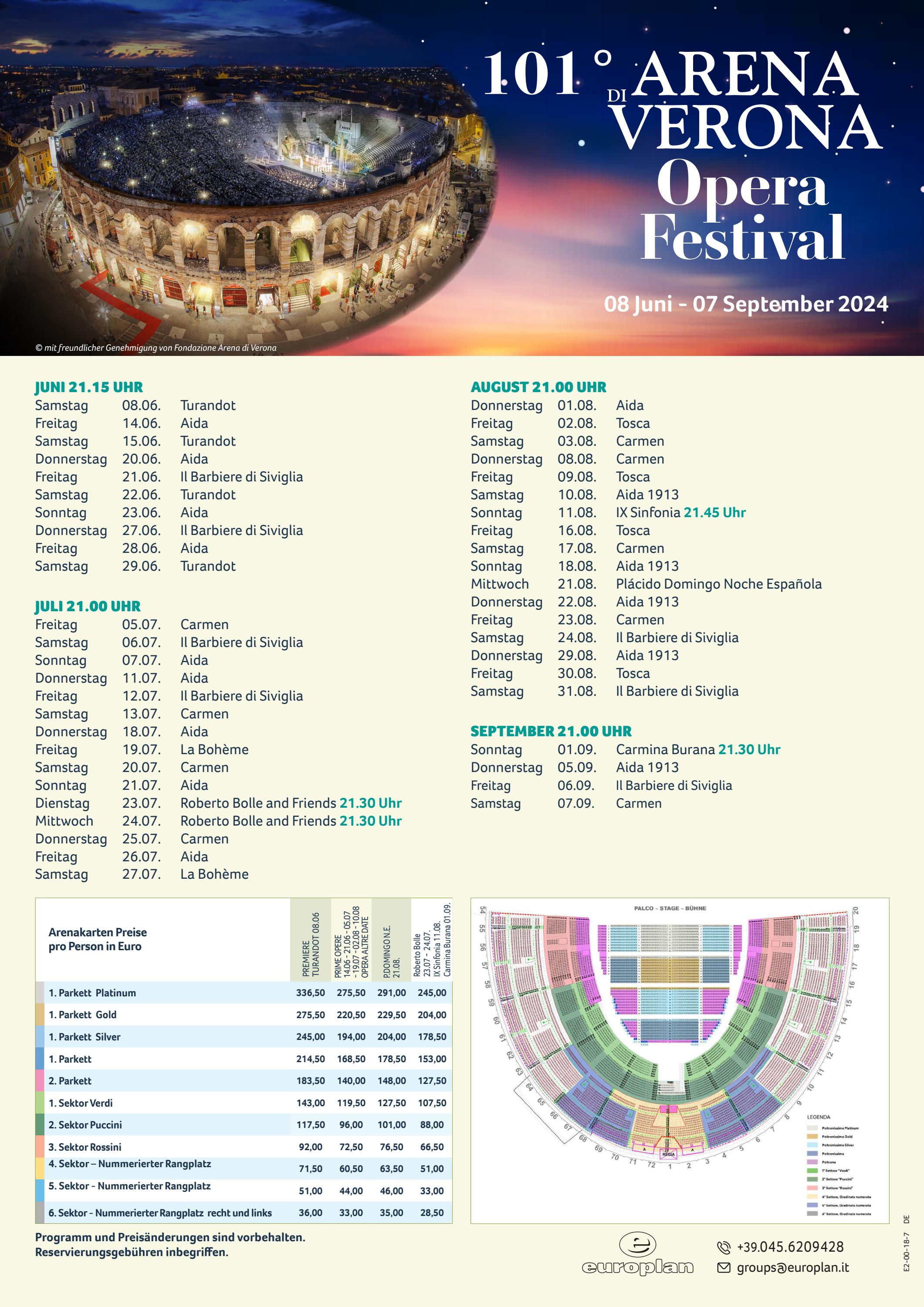 Arena di Verona Opera Festival 2024 DE by Europlan - Issuu