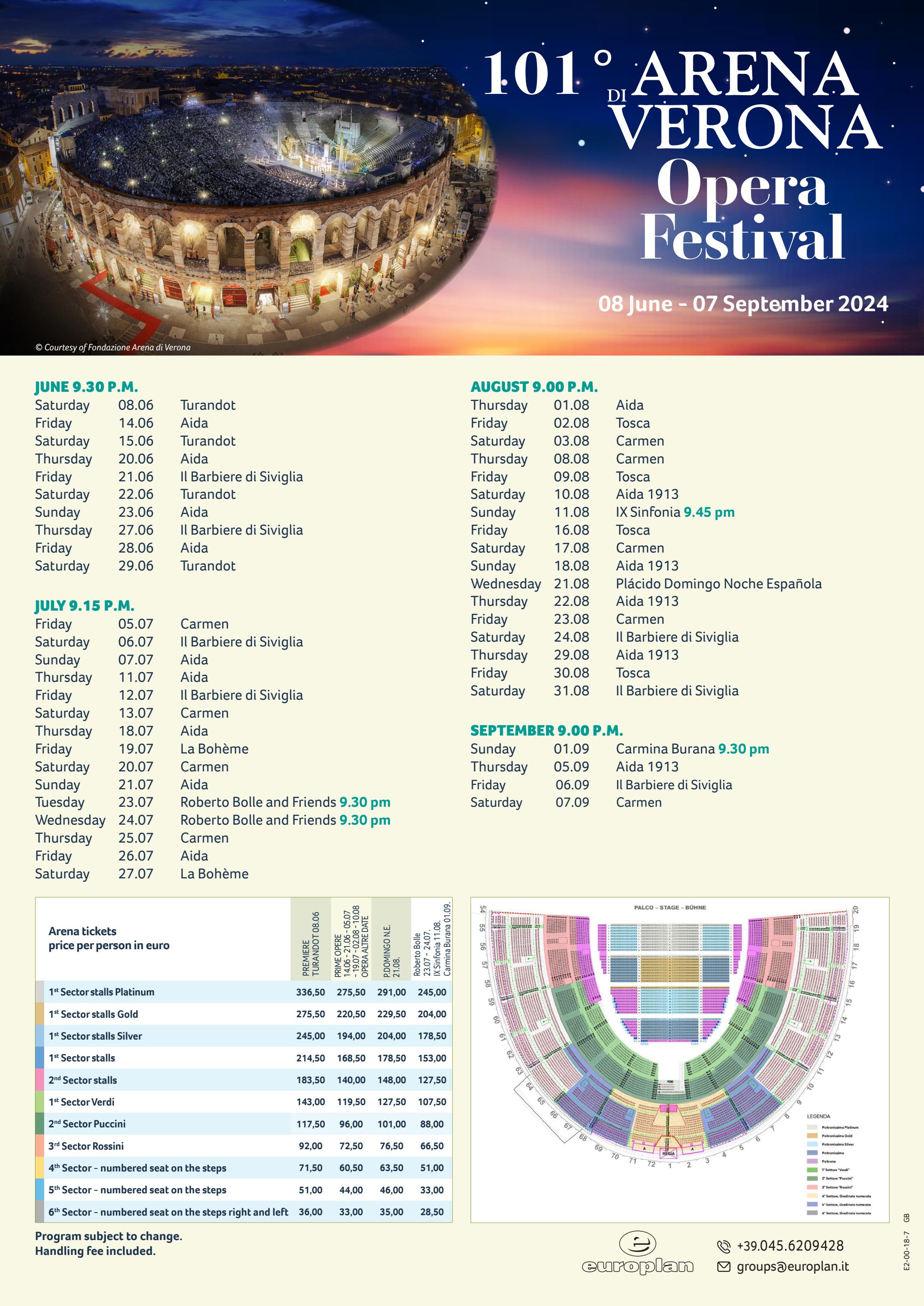 Arena di Verona Opera Festival 2024 EN by Europlan - Issuu