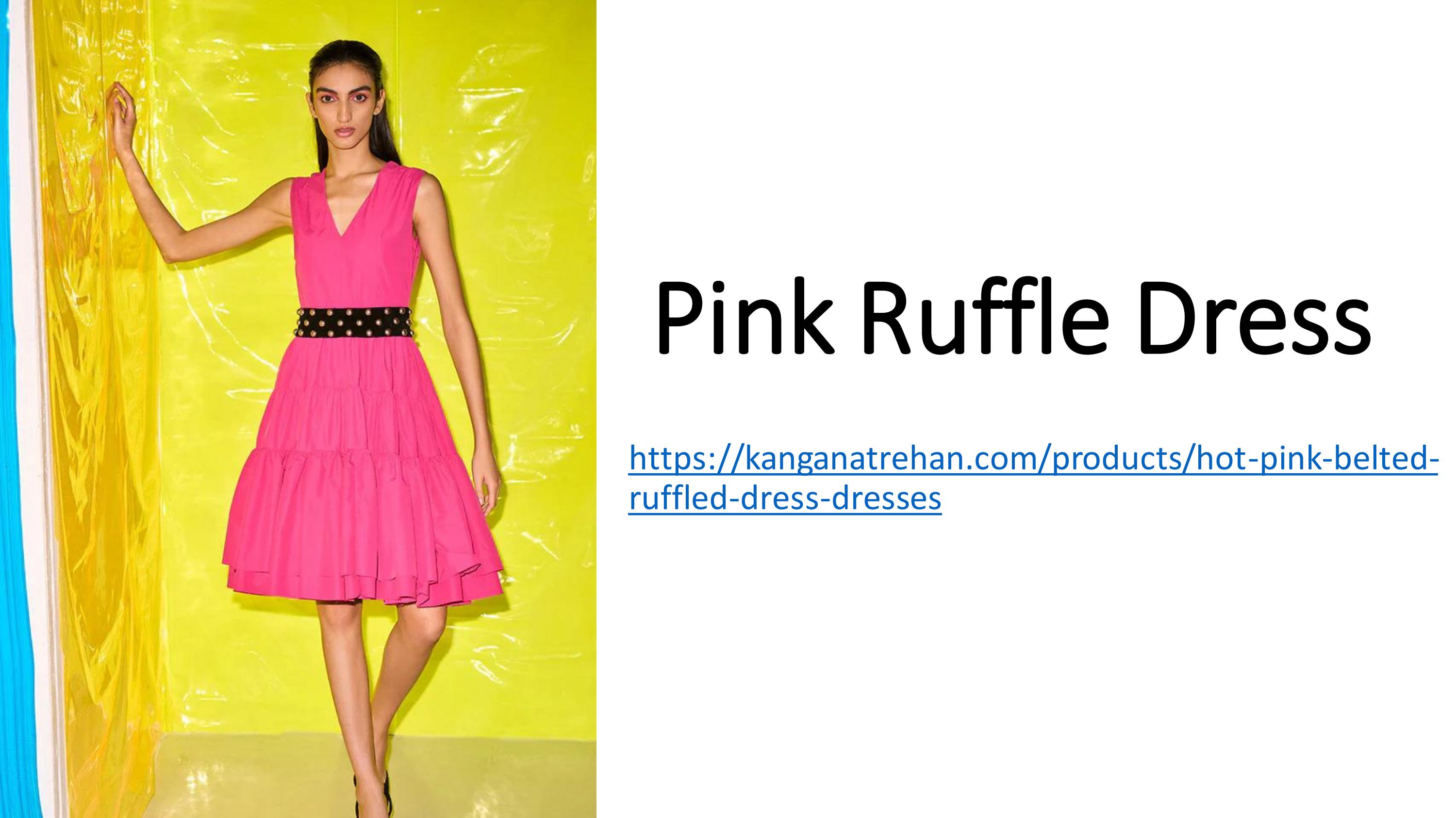 Pink Ruffle Dress by Kangana Trehan - Issuu