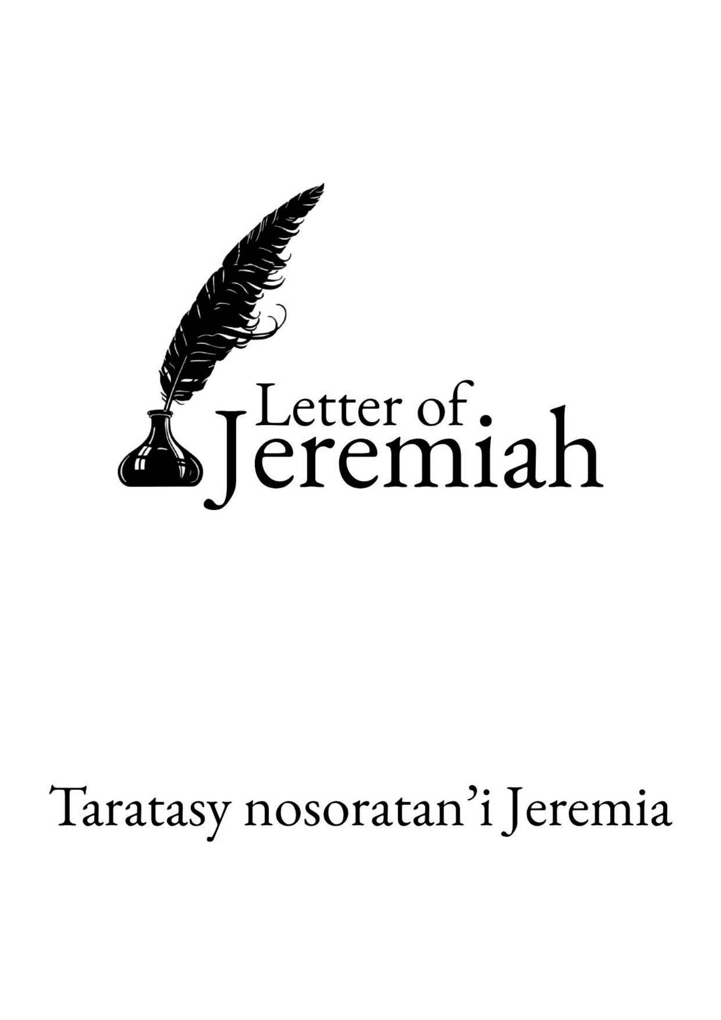 Malagasy - Letter of Jeremiah by Filipino Tracts and Literature Society ...