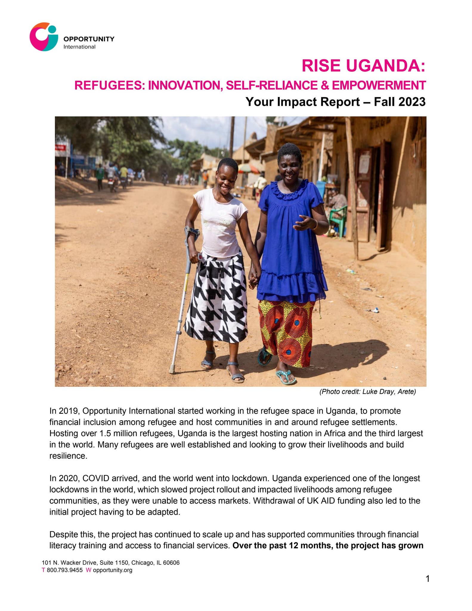 2023 Fall Uganda Refugee Report by Opportunity International - Issuu
