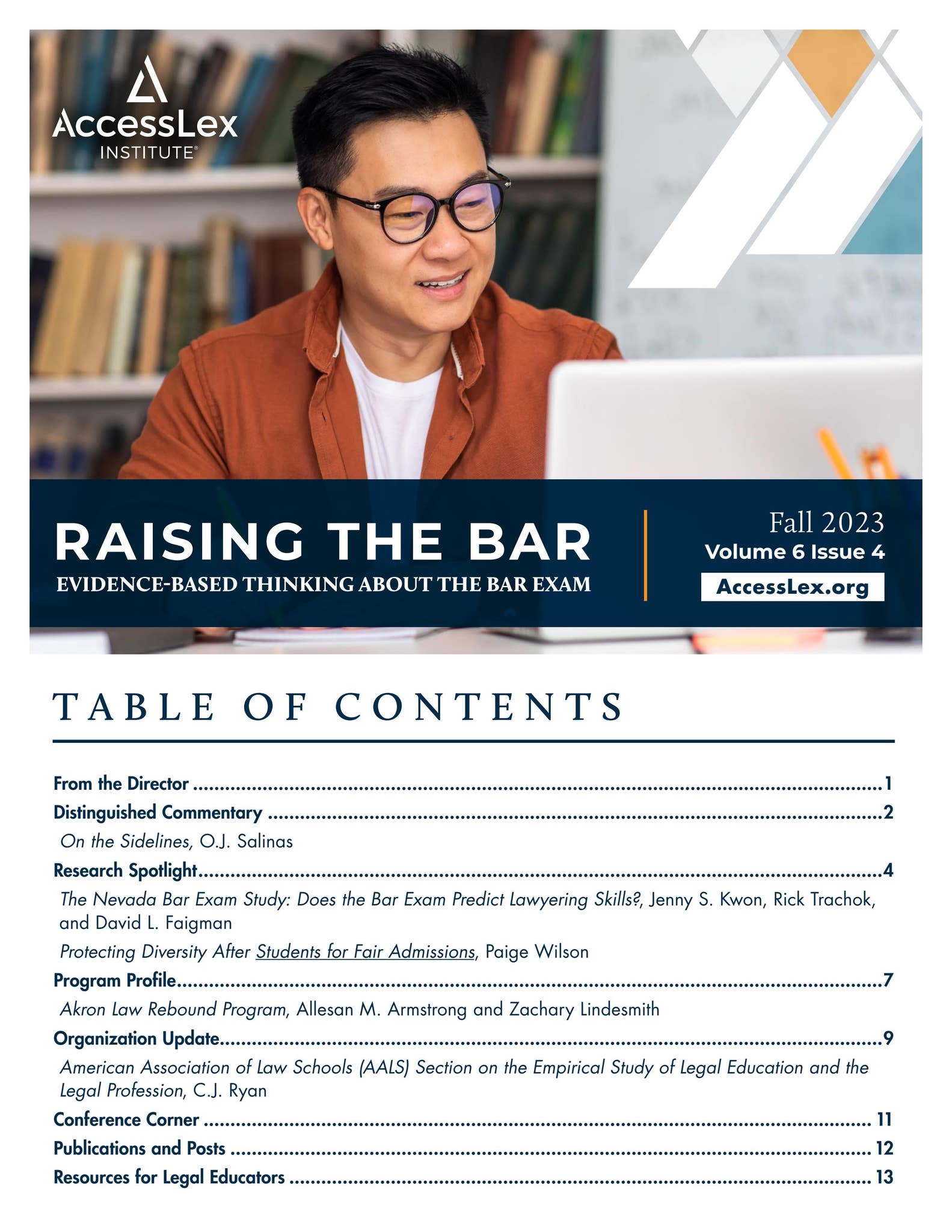 Raising the Bar | Fall 2023 Volume 6 Issue 4 by AccessLex Team - Issuu
