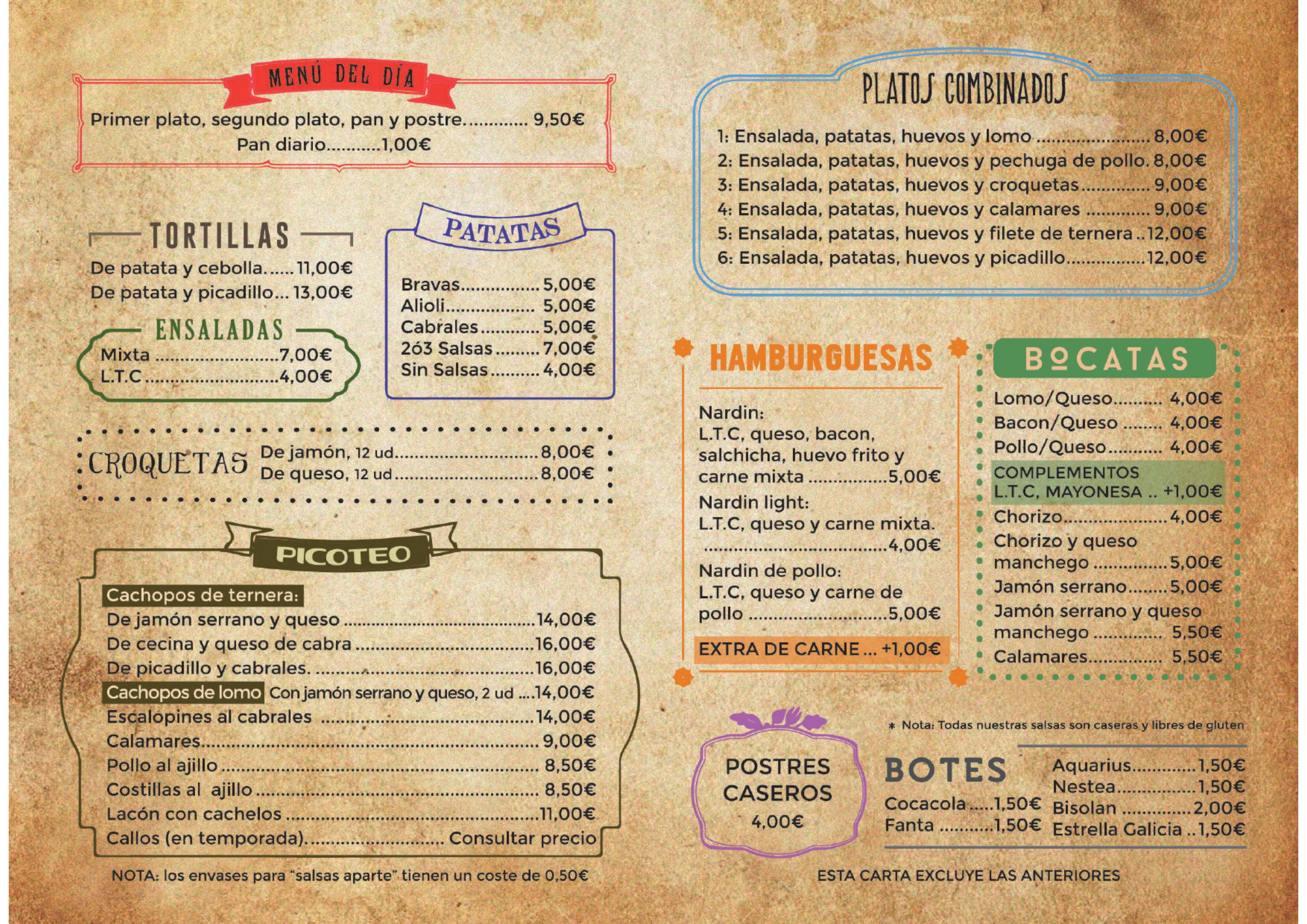 Carta Bar Nardo by Anna Farrús Giralt - Issuu