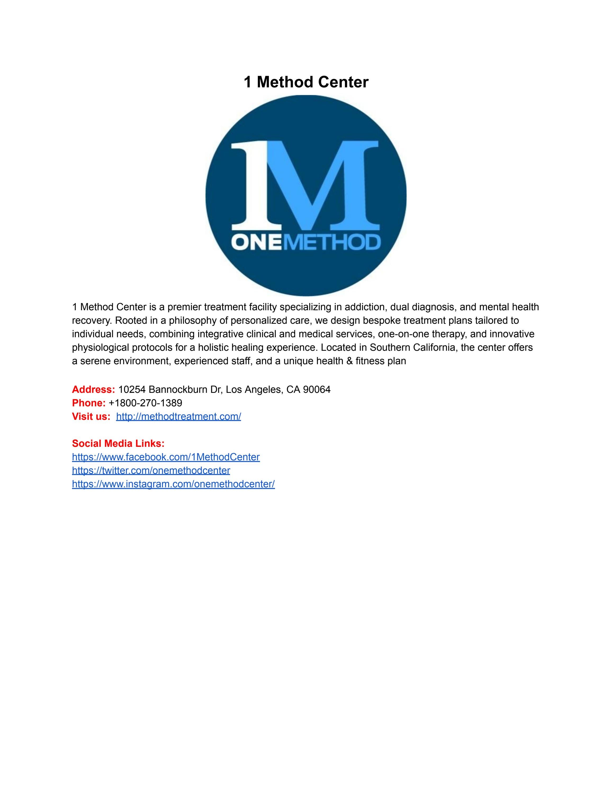 1 Method Center by 1 Method Center - Issuu