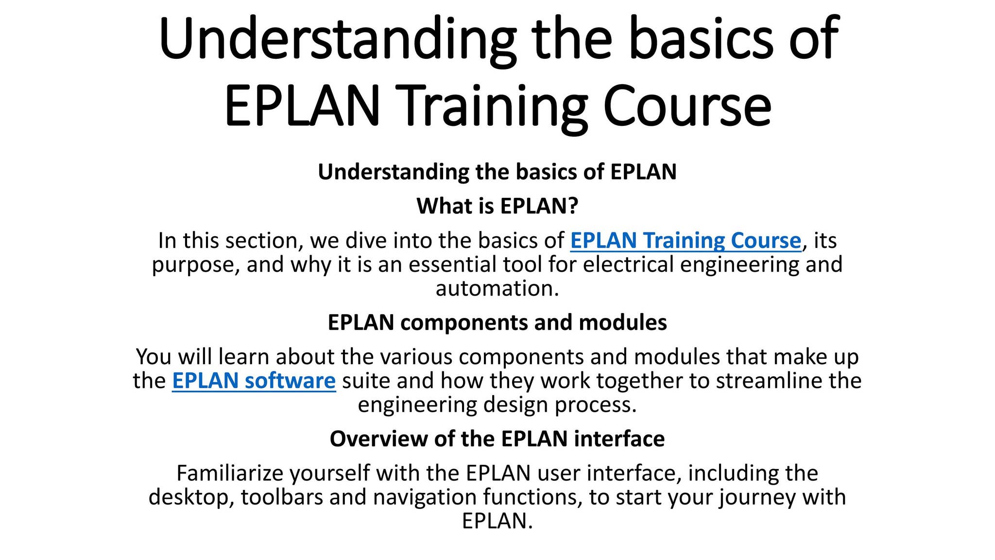 Understanding the basics of EPLAN Training Course by irfan akram - Issuu