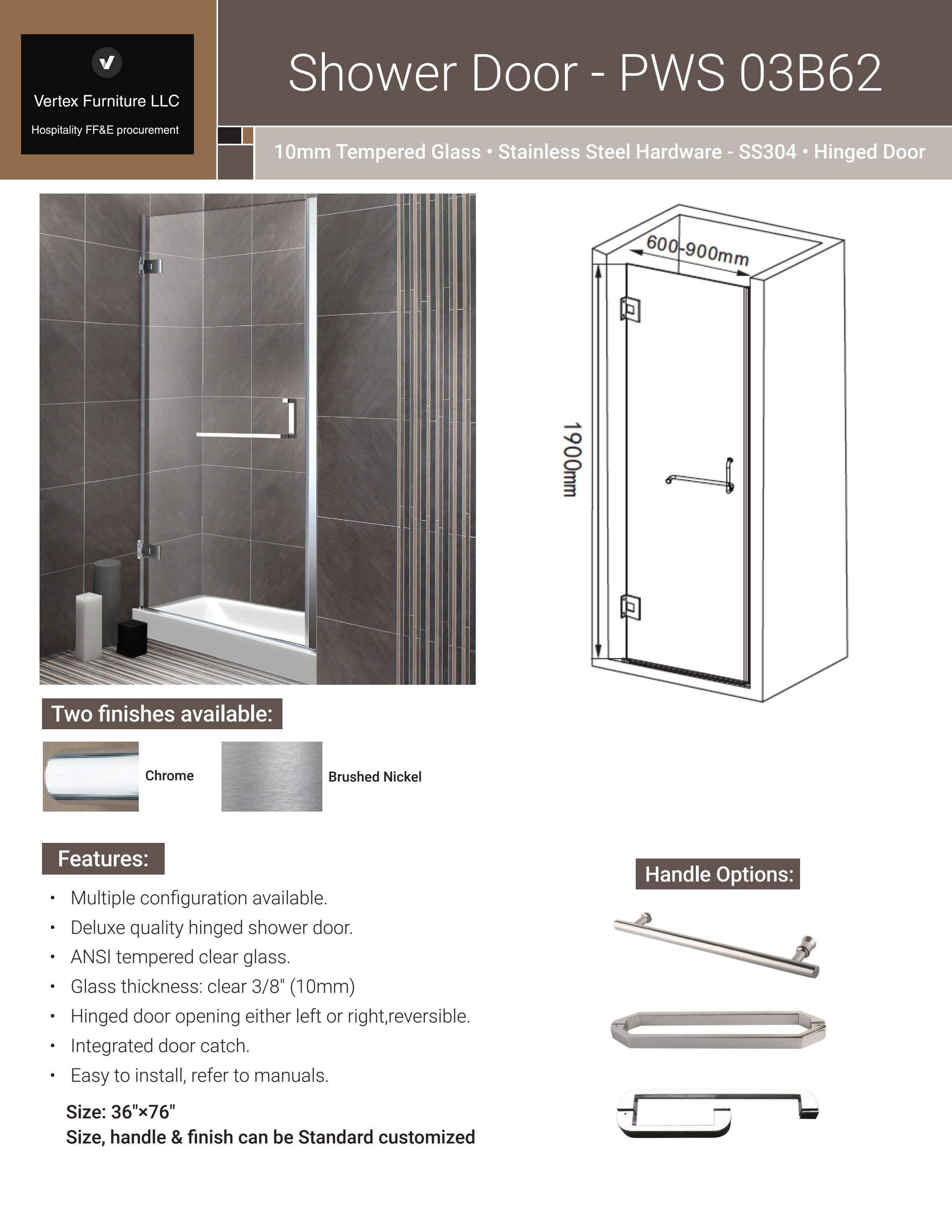 Shower Door PWS 03B62 by Vertex Furniture - Issuu
