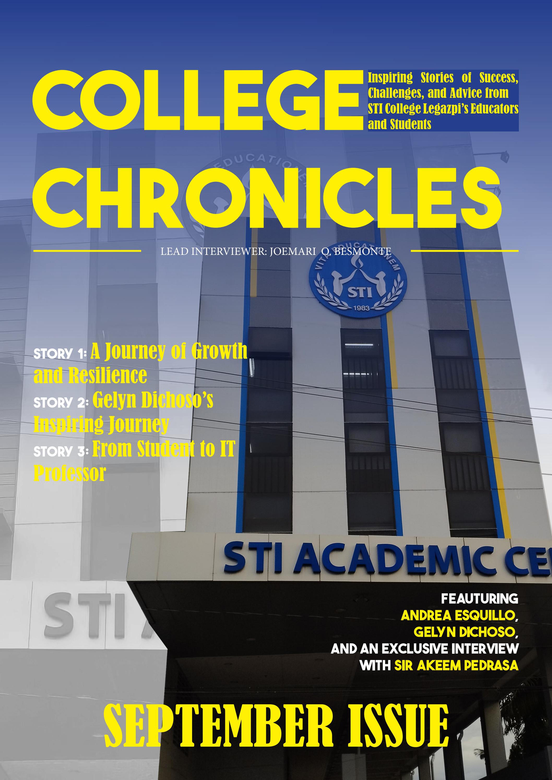 COLLEGE CHRONICLES: Inspiring Stories of Success, Challenges, and ...