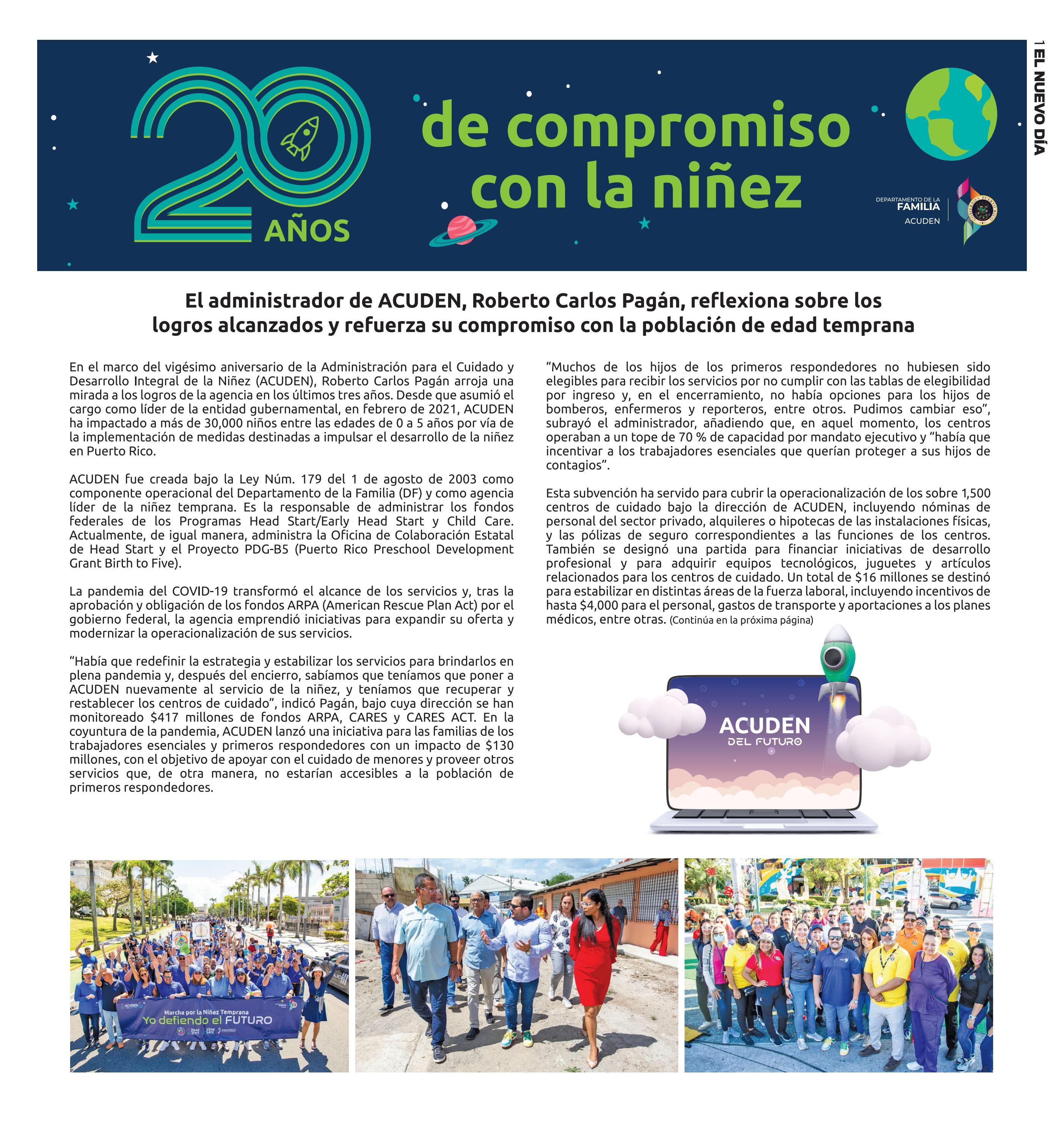 ACUDEN - Suplemento 20 aniversario 2023 by Suplementos GFR Media - Issuu