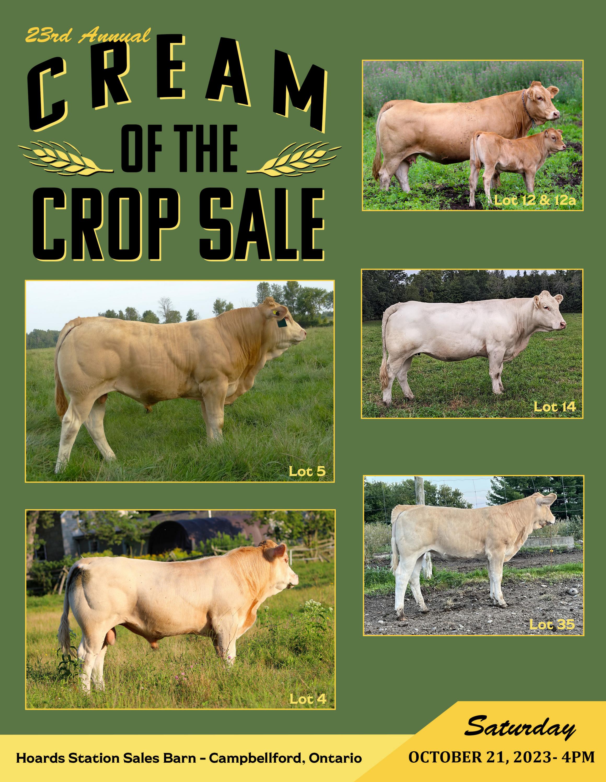 23RD ANNUAL CREAM OF THE CROP SALE by Ashley McNevan - Issuu