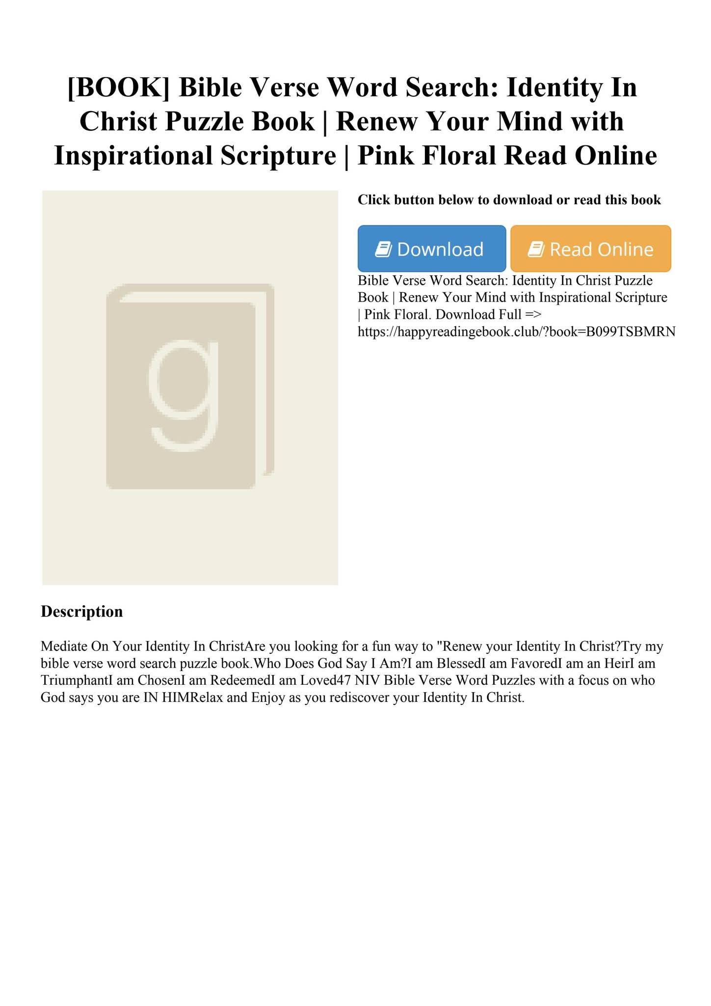 [BOOK] Bible Verse Word Search Identity In Christ Puzzle Book Renew ...