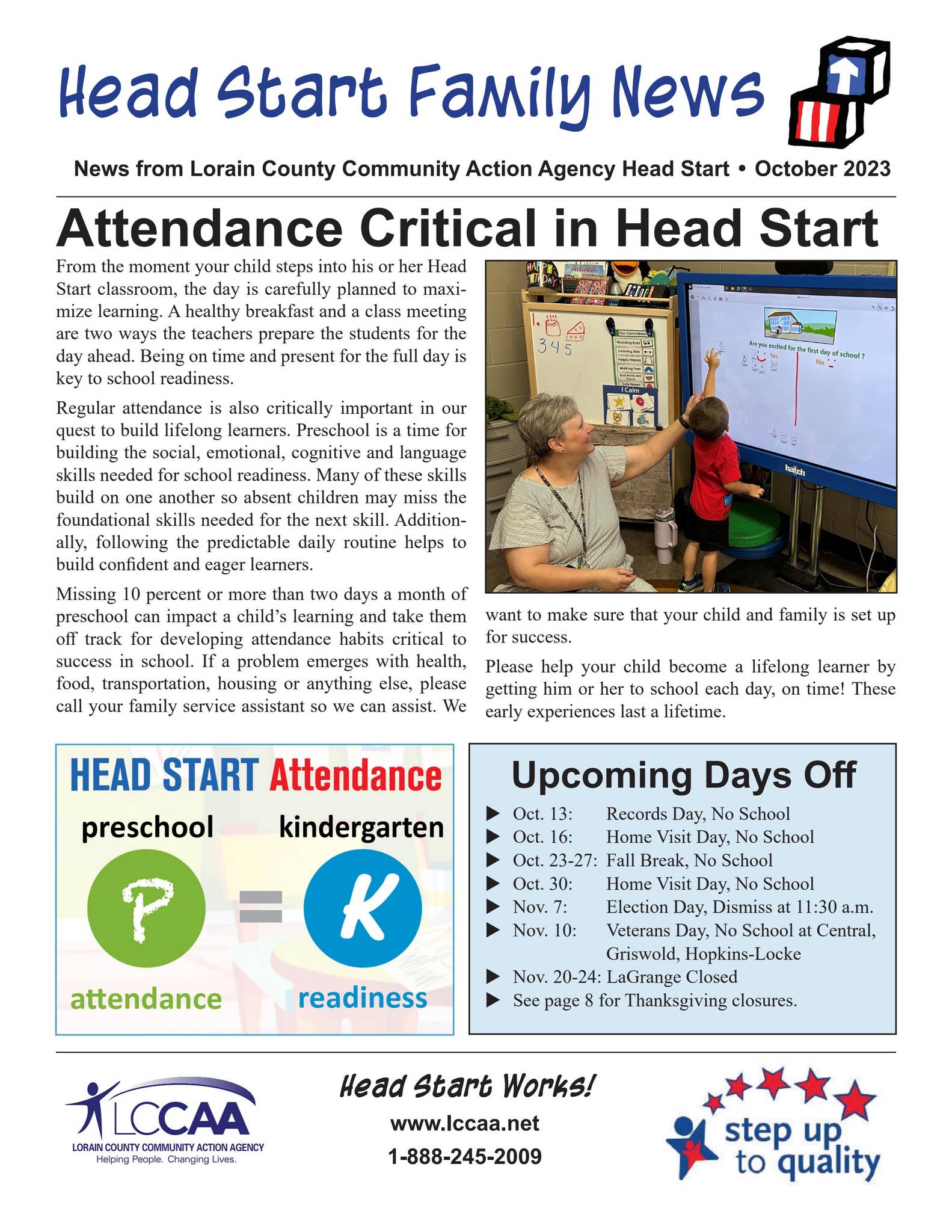 Head Start Family Newsletter - October 2023 by LCCAA - Issuu