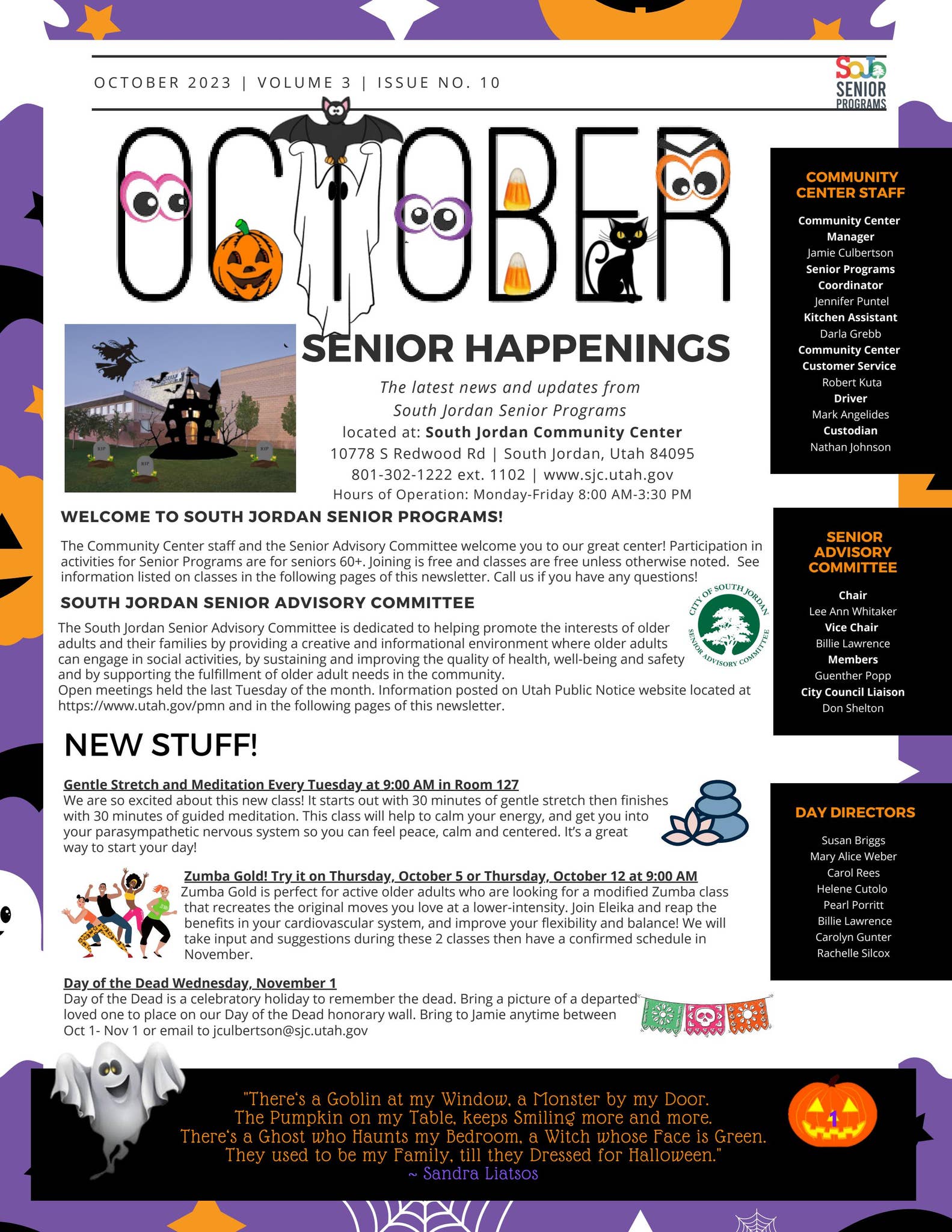 Senior Programs Newsletter - October 2023 by South Jordan City - Issuu