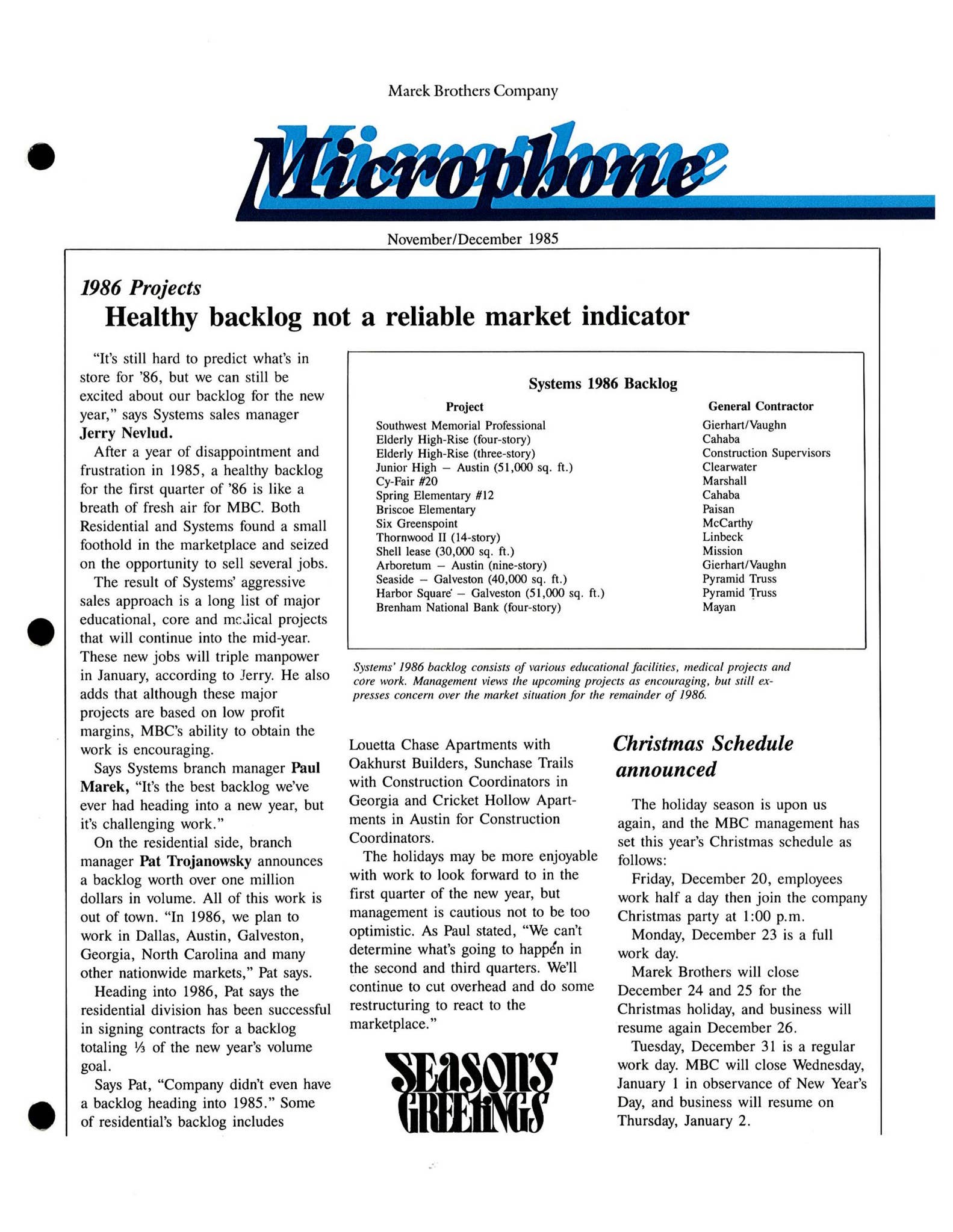 Marek Microphone Nov-Dec 1985 by MAREK - Issuu