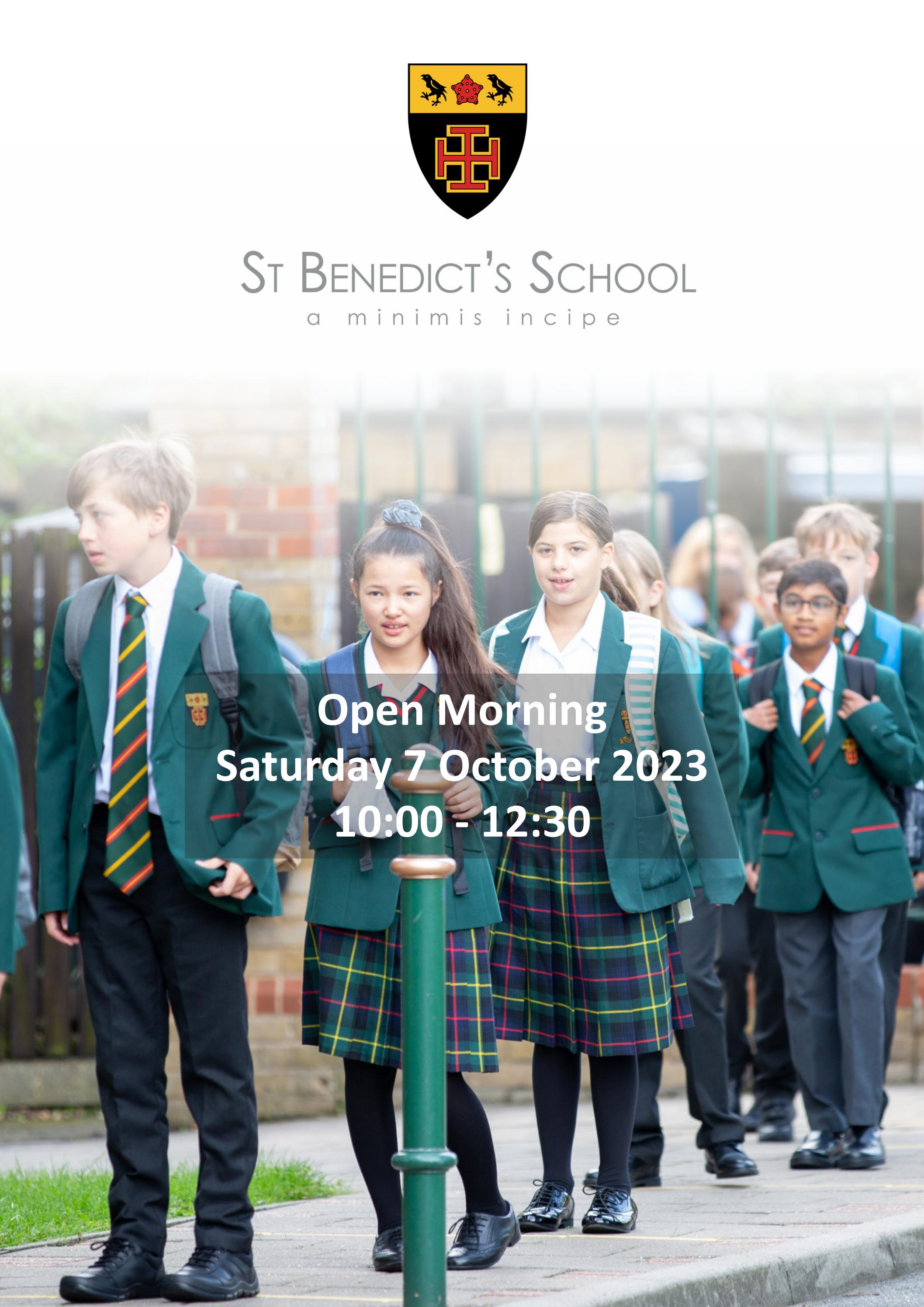 Senior School Open Morning Programme 2023 by St Benedict's School - Issuu