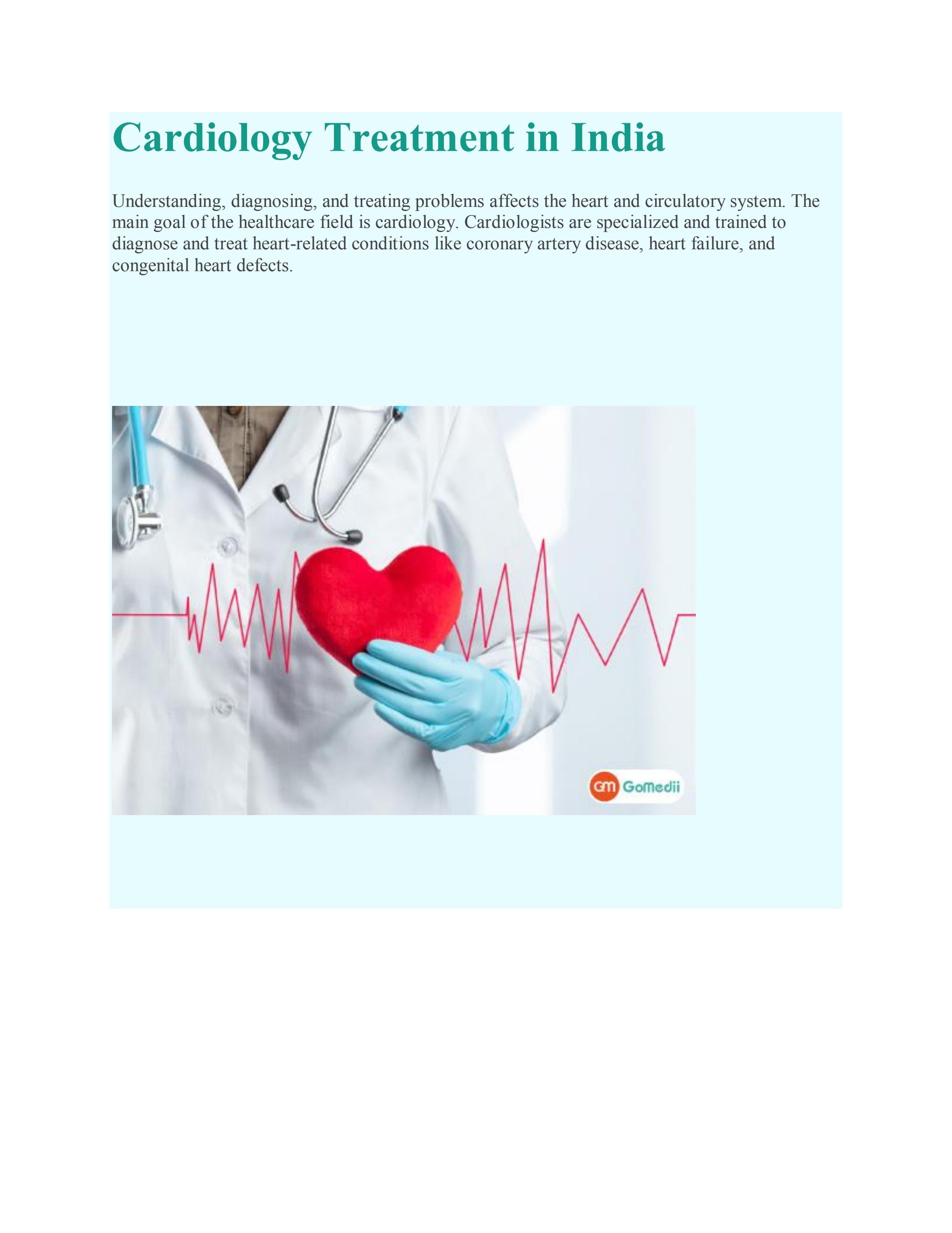 Cardiology Treatment in India by patient care - Issuu