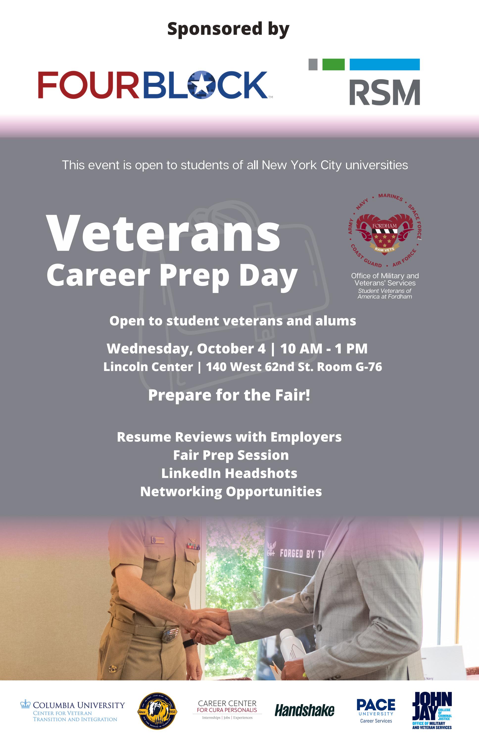 Veterans Career Prep Day Brochure Fall 2023 by Fordham Career Center ...