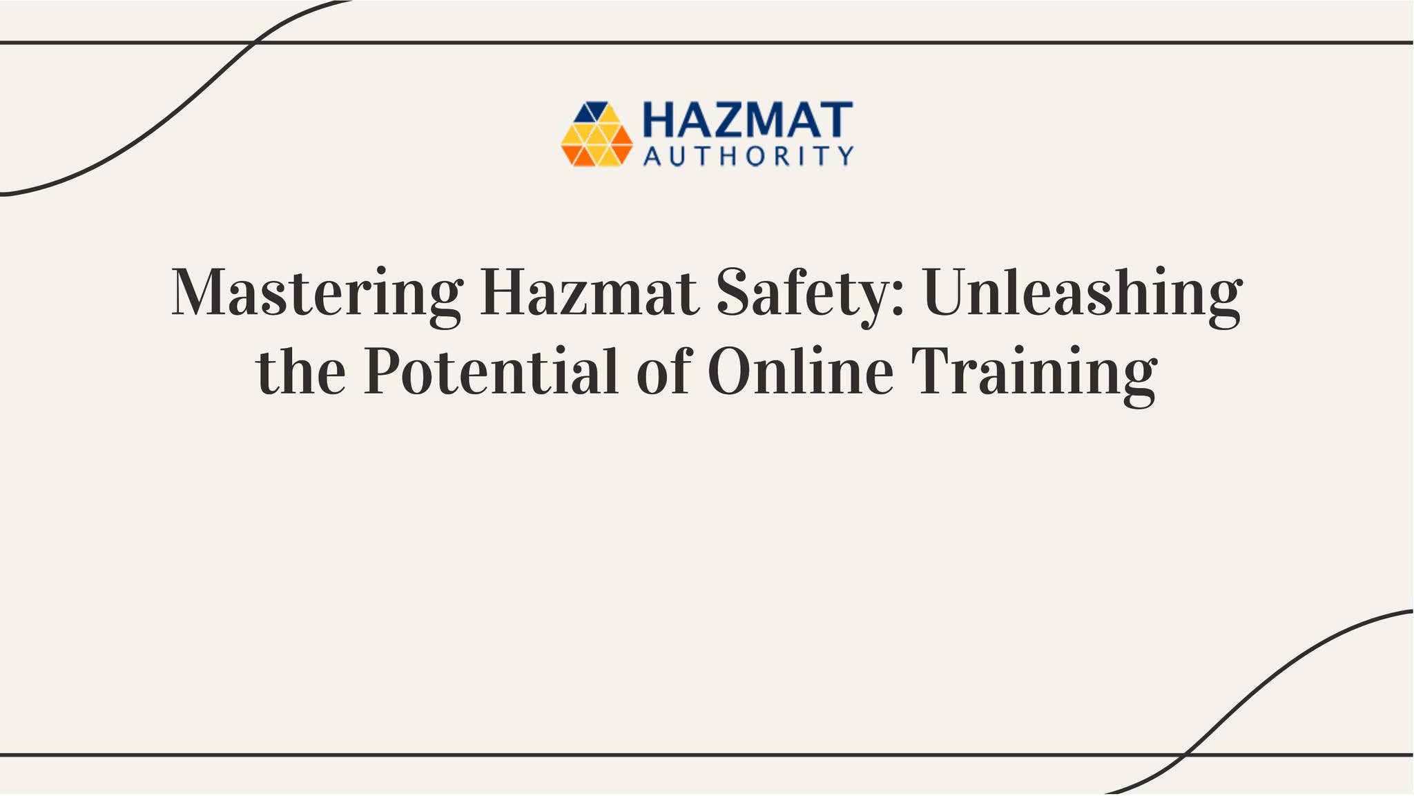 Comprehensive Online Hazmat Training Courses by hazmatauthorityusa - Issuu