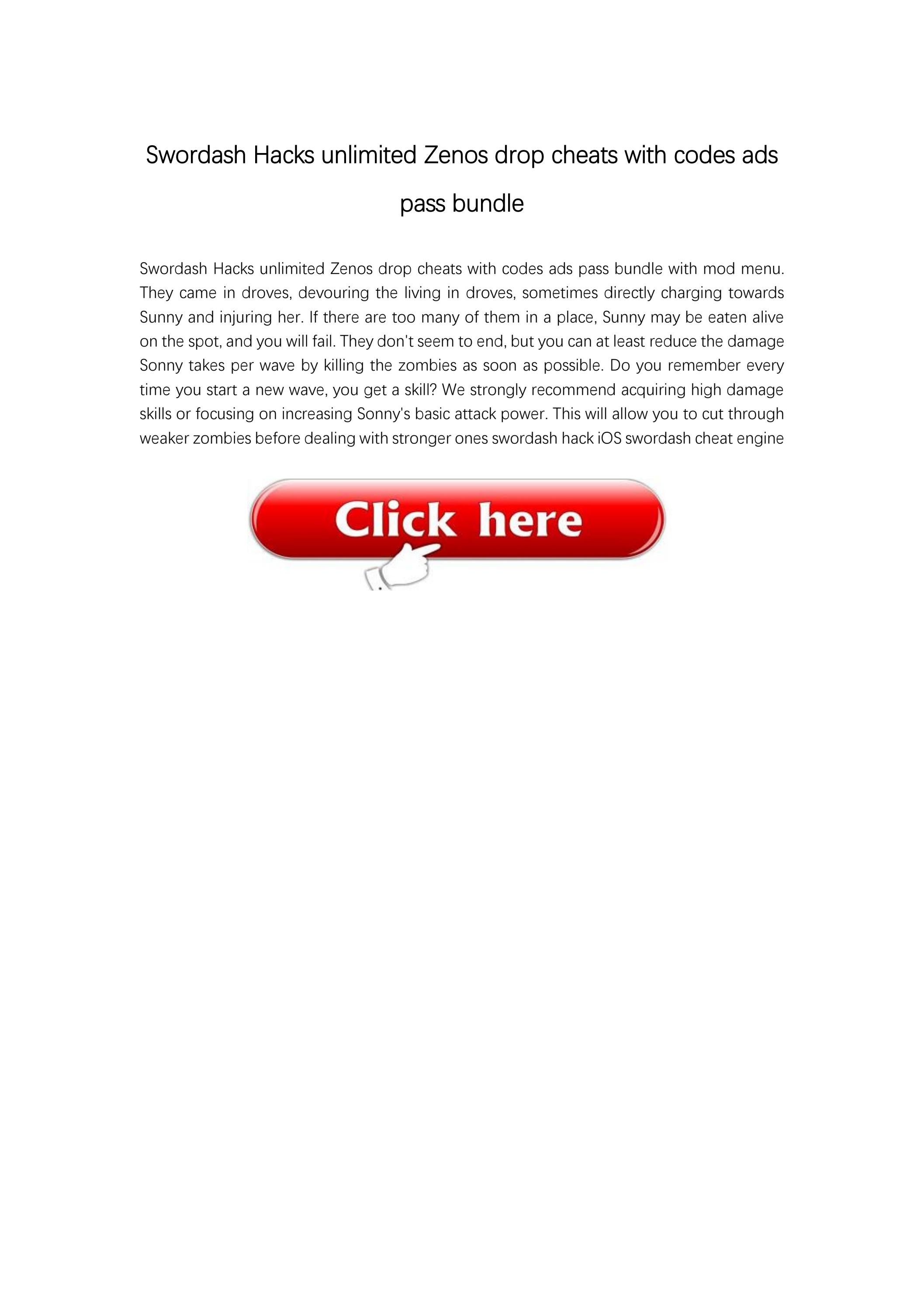 Swordash Hacks unlimited Zenos drop cheats with codes ads pass bundle by langfordjoese - Issuu