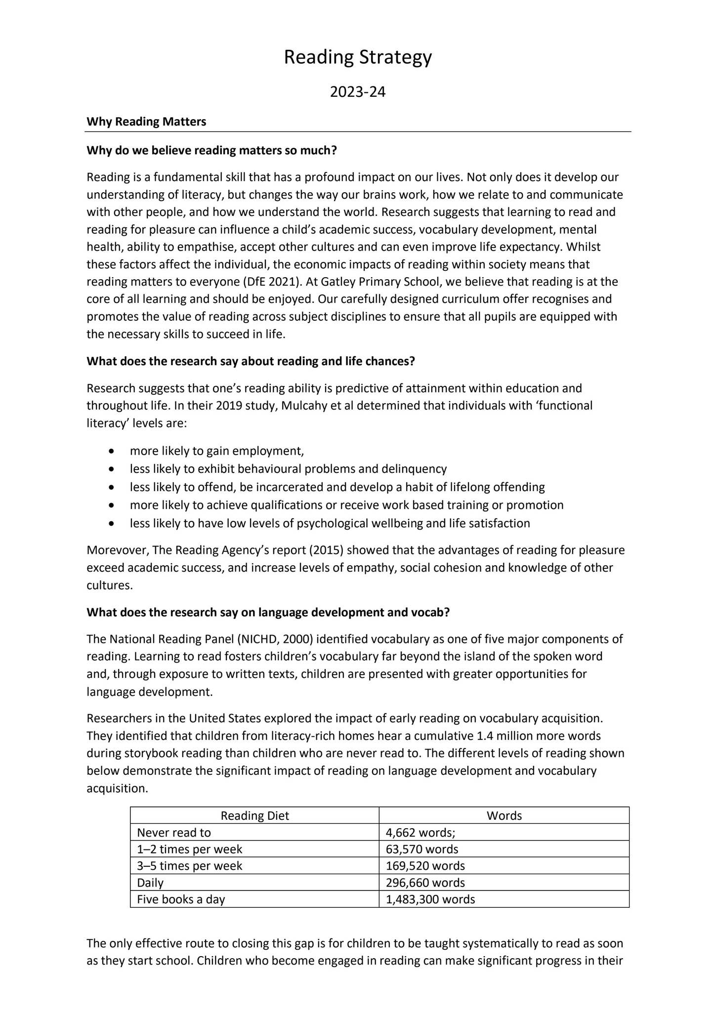 Gatley Primary School's Reading Strategy by Schudio - Issuu