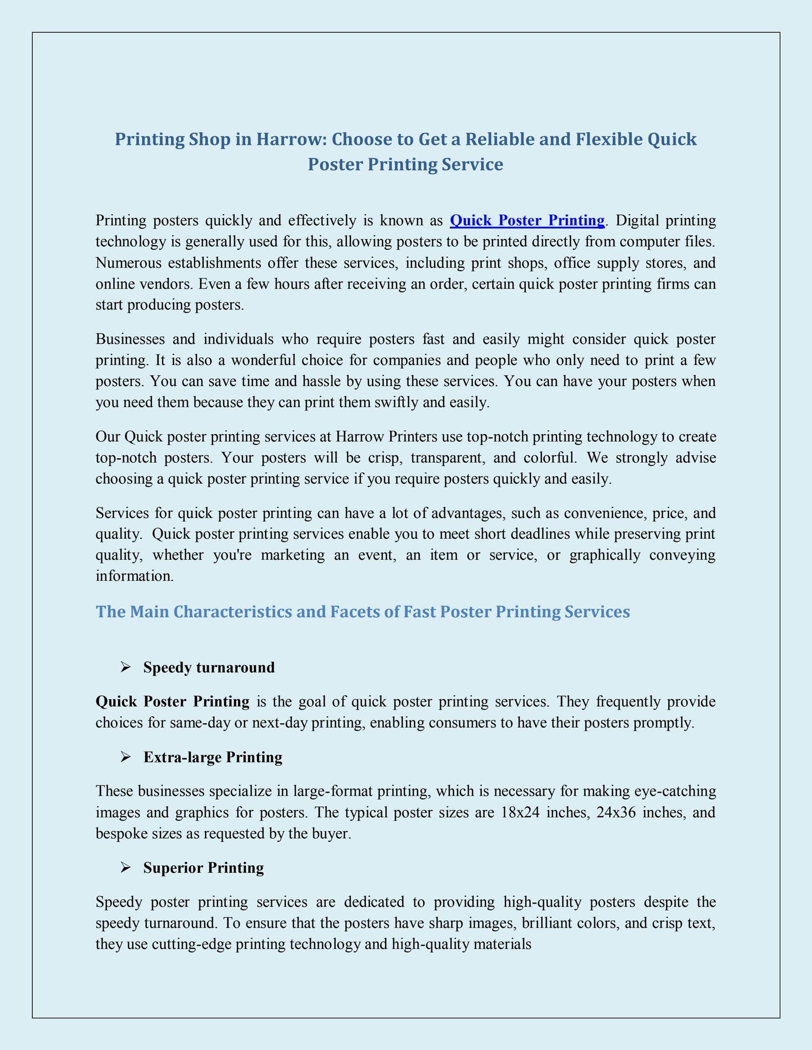 Printing Shop in Harrow: Choose to Get a Reliable and Flexible Quick Poster Printing Service by ...