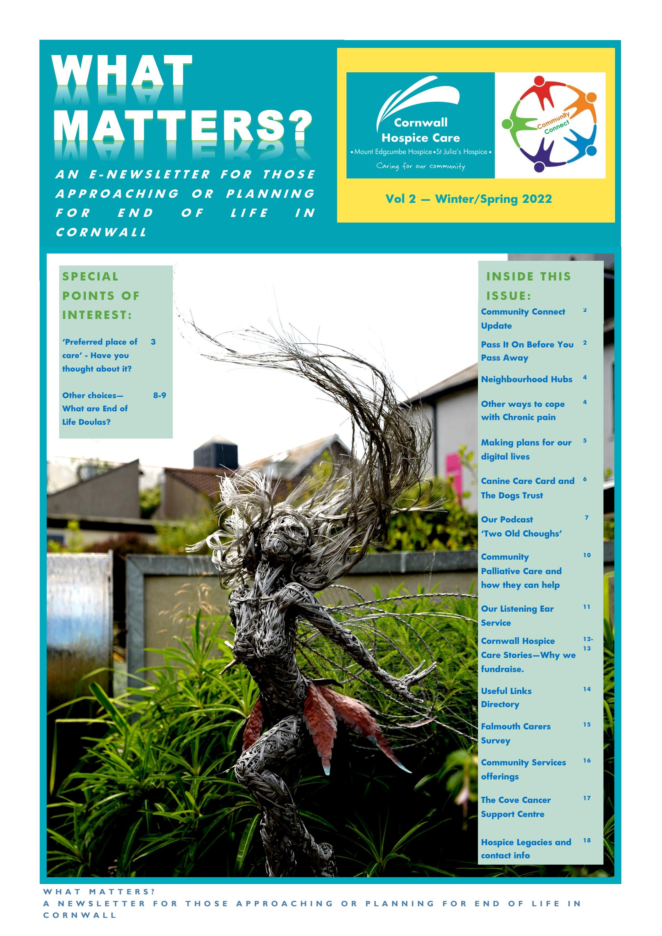 What Matters? Winter/Spring 2022 - Volume 2 by Cornwall Hospice Care by CornwallHospice - Issuu