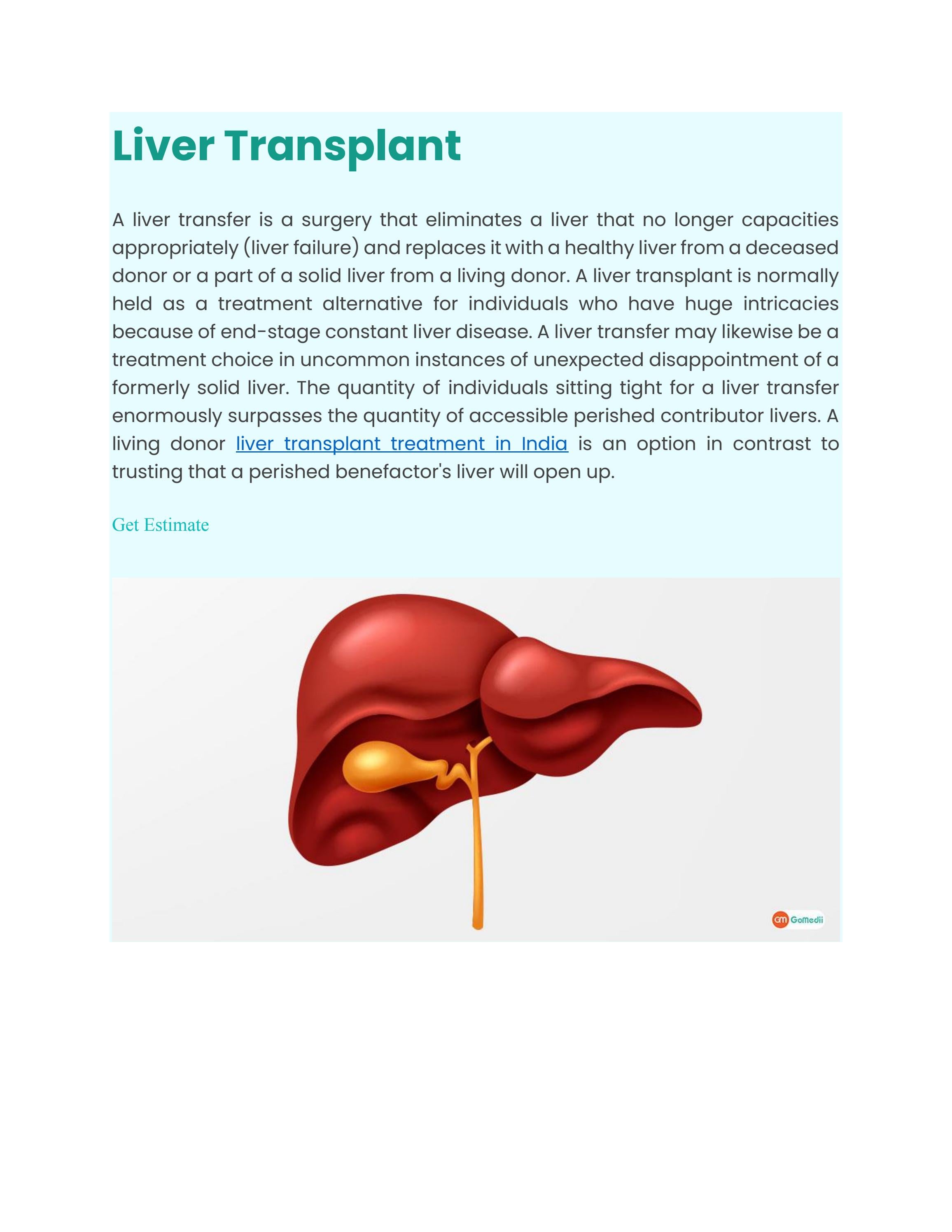 Liver Transplant in India by patient care - Issuu