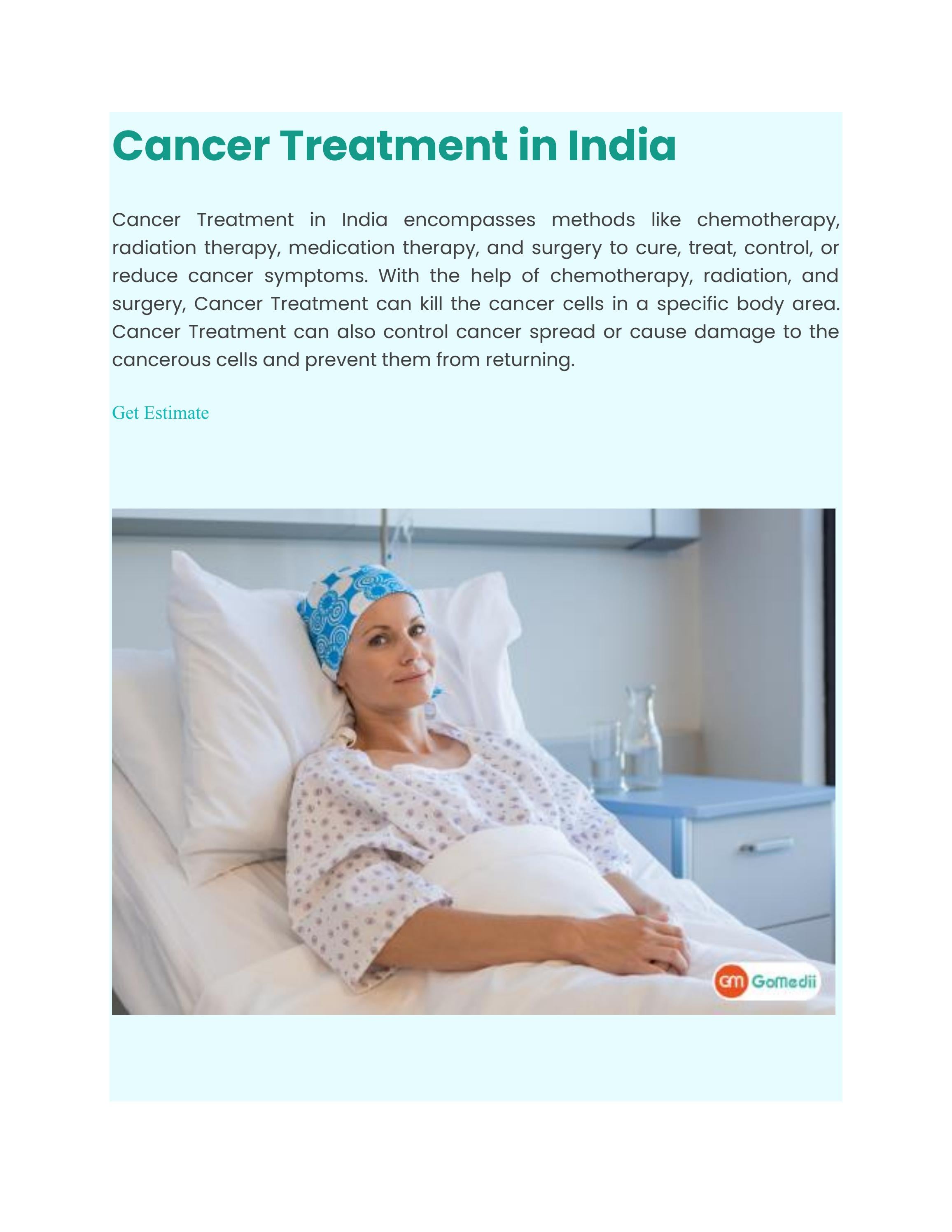 Cancer Treatment in India by patient care - Issuu