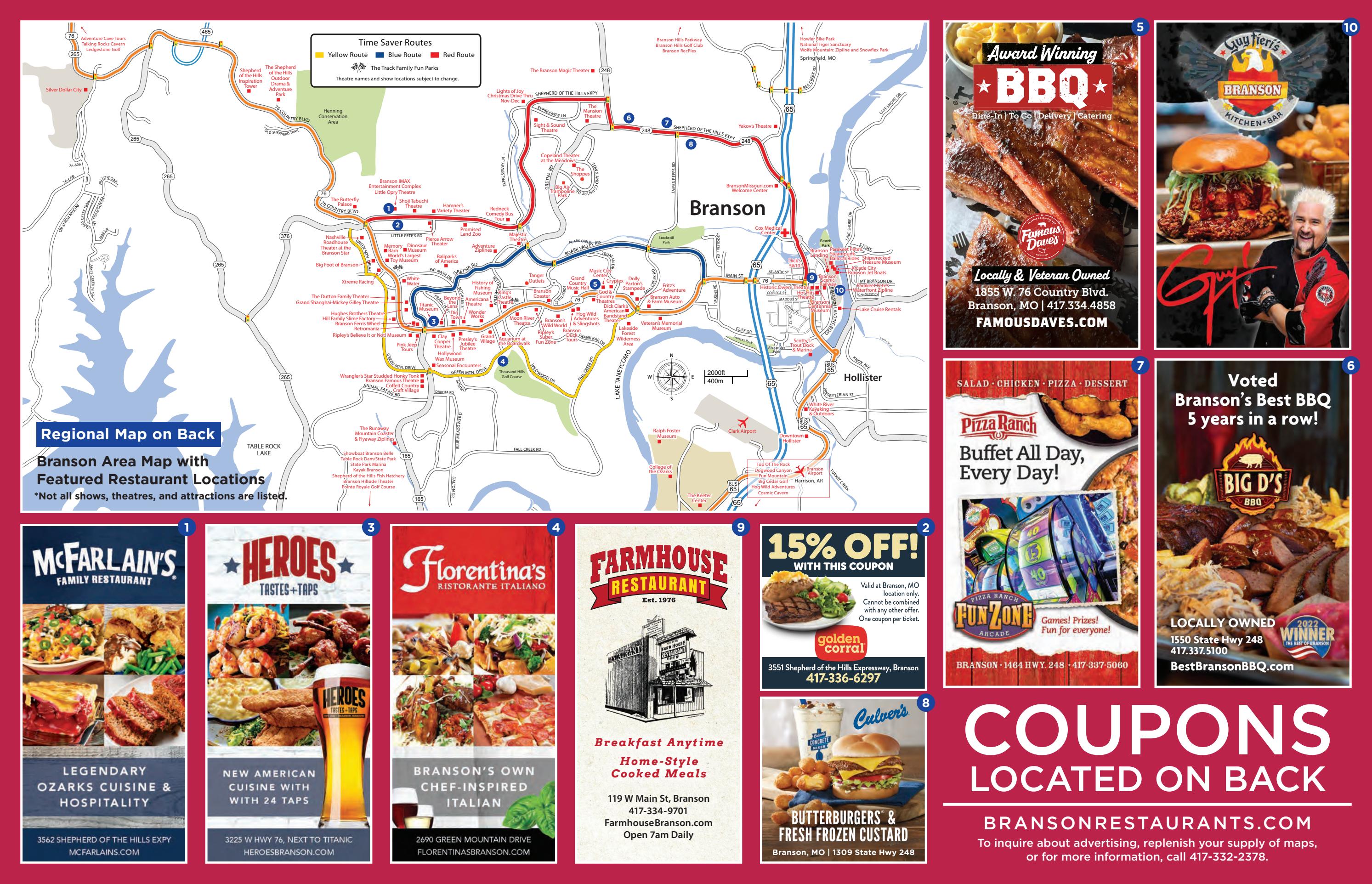 Branson Restaurant Map 2023-24 by Myer Hospitality - Issuu