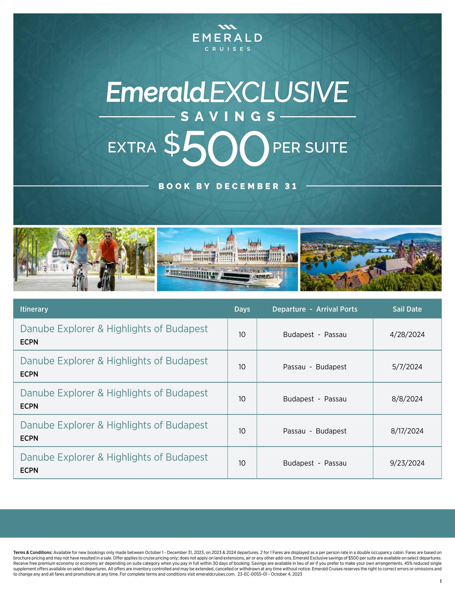 Emerald Cruises - Emerald Exclusive Savings - River & Yacht Trade Flyer ...