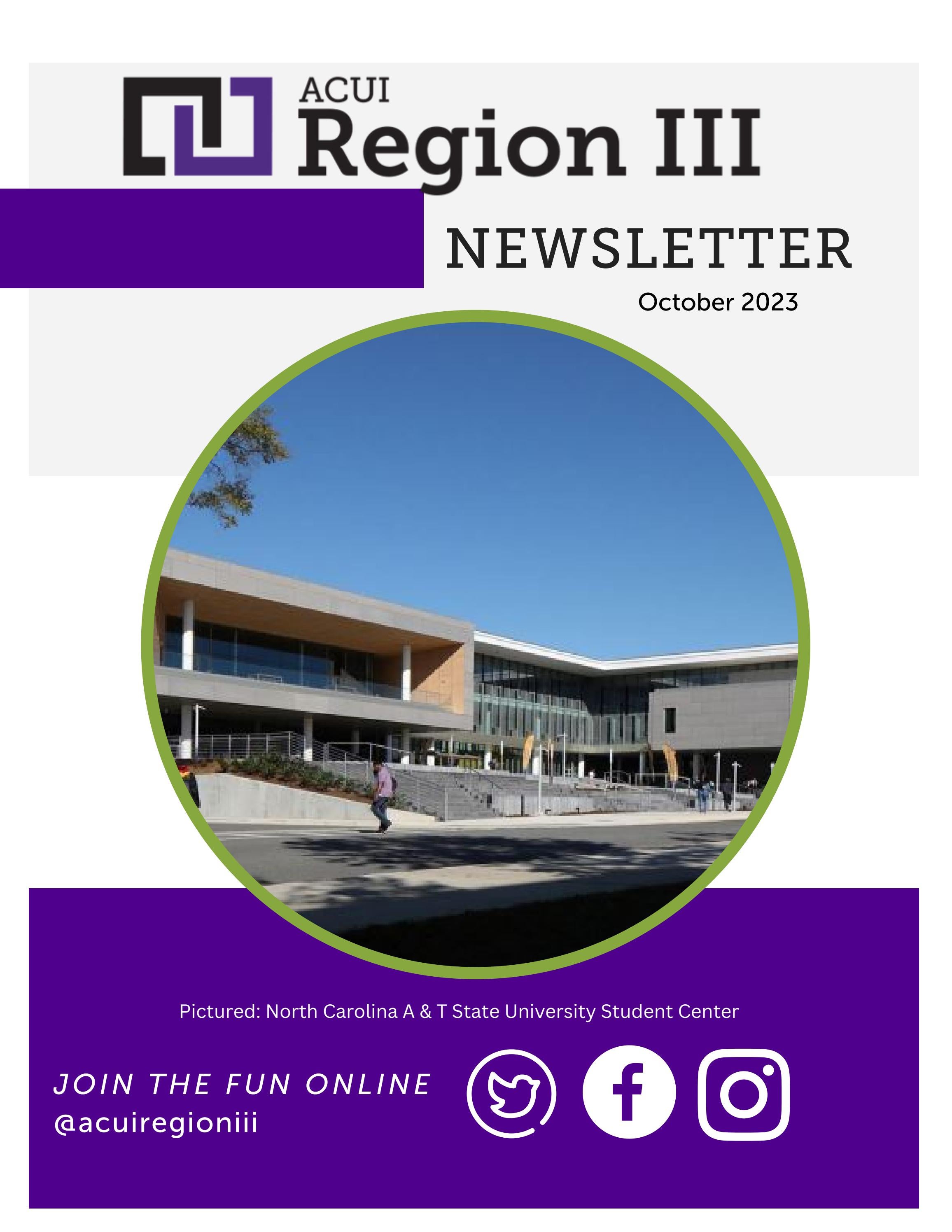Region III Newsletter: October 2023 by ACUI - Issuu