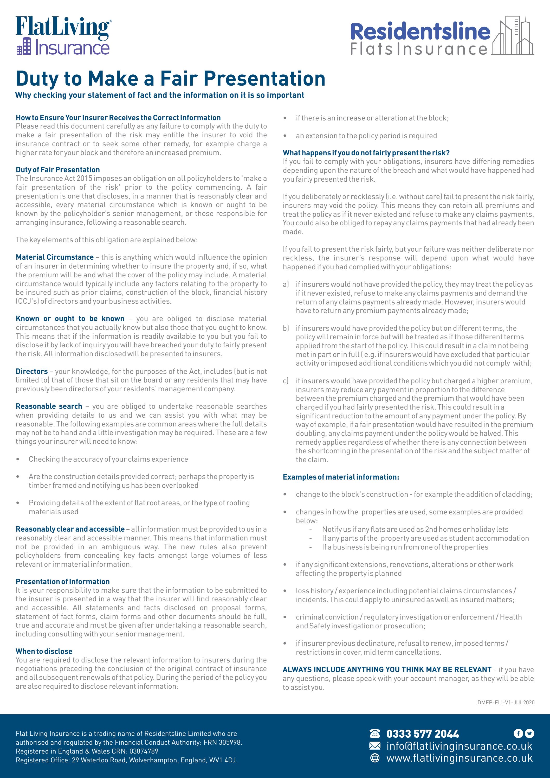 FLI Duty to Make a Fair Representation V1 October 2023 by Belinda ...